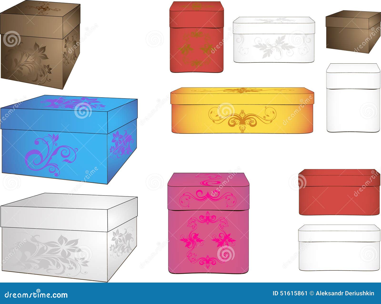 Boxes stock vector. Illustration of front, celebrations - 51615861