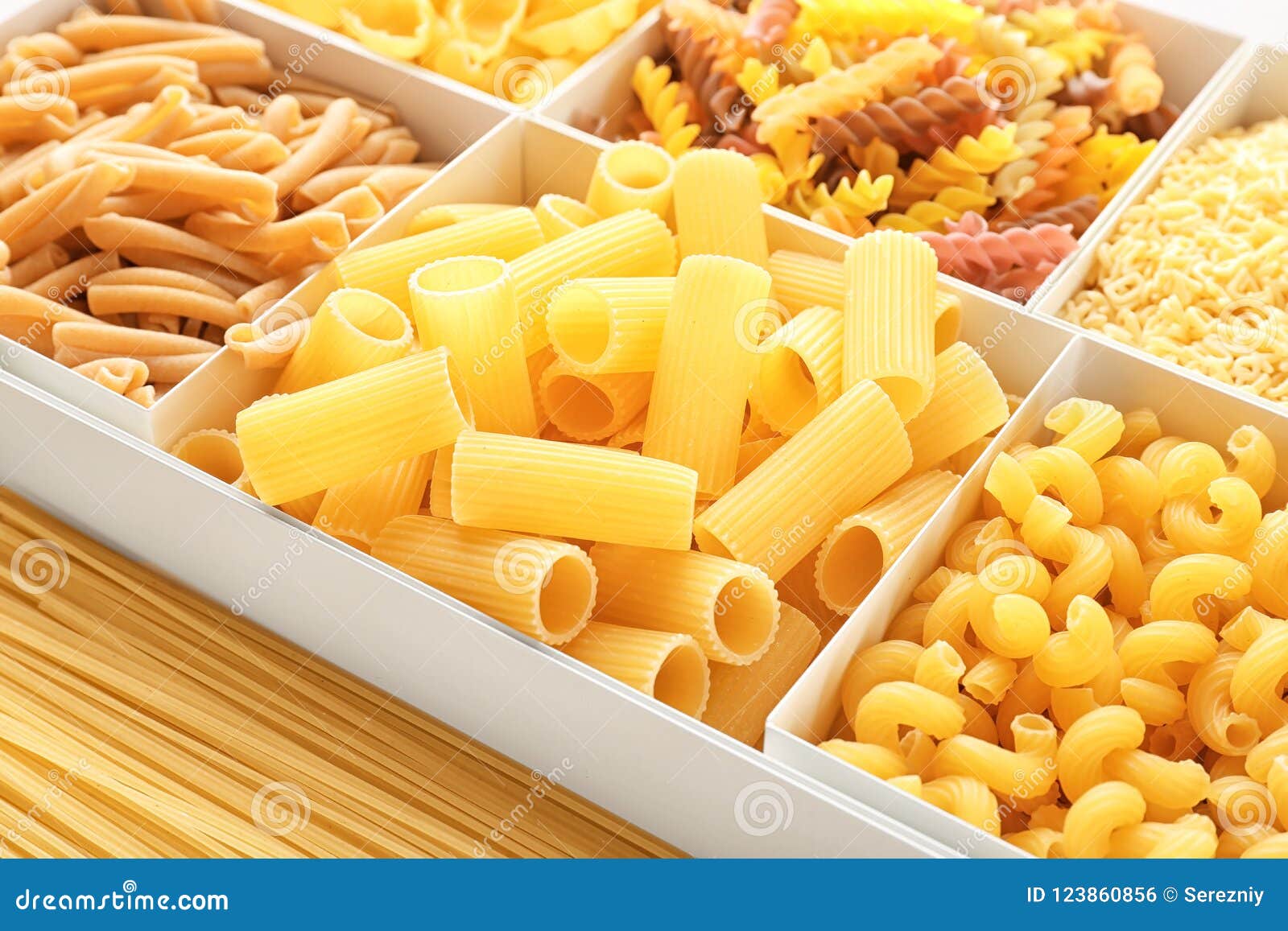 Boxes with Different Uncooked Pasta, Closeup Stock Photo - Image of ...
