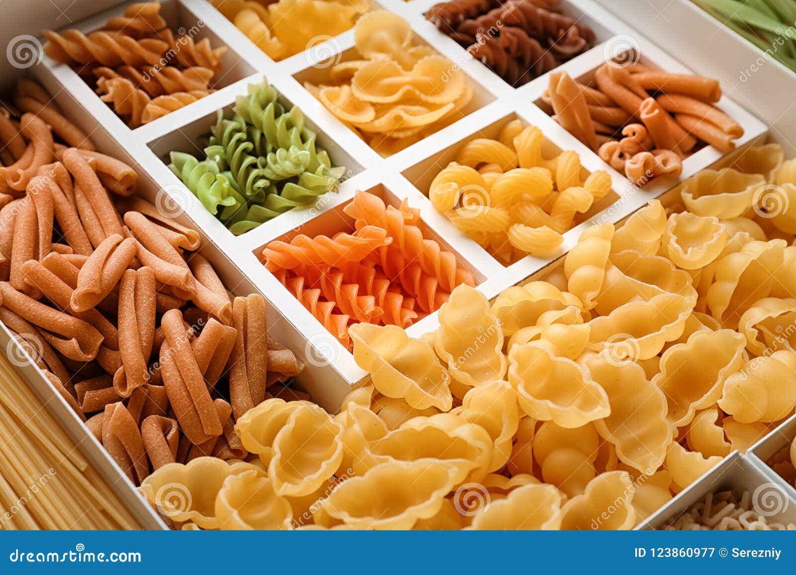 Boxes with Different Uncooked Pasta, Closeup Stock Image - Image of ...
