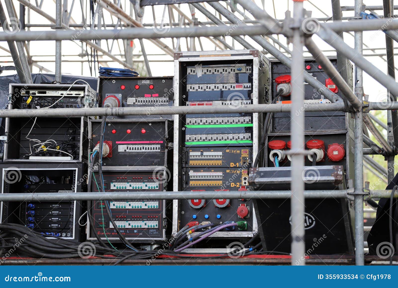 Boxes with Electrical Control Panels for Live Events Editorial Stock ...
