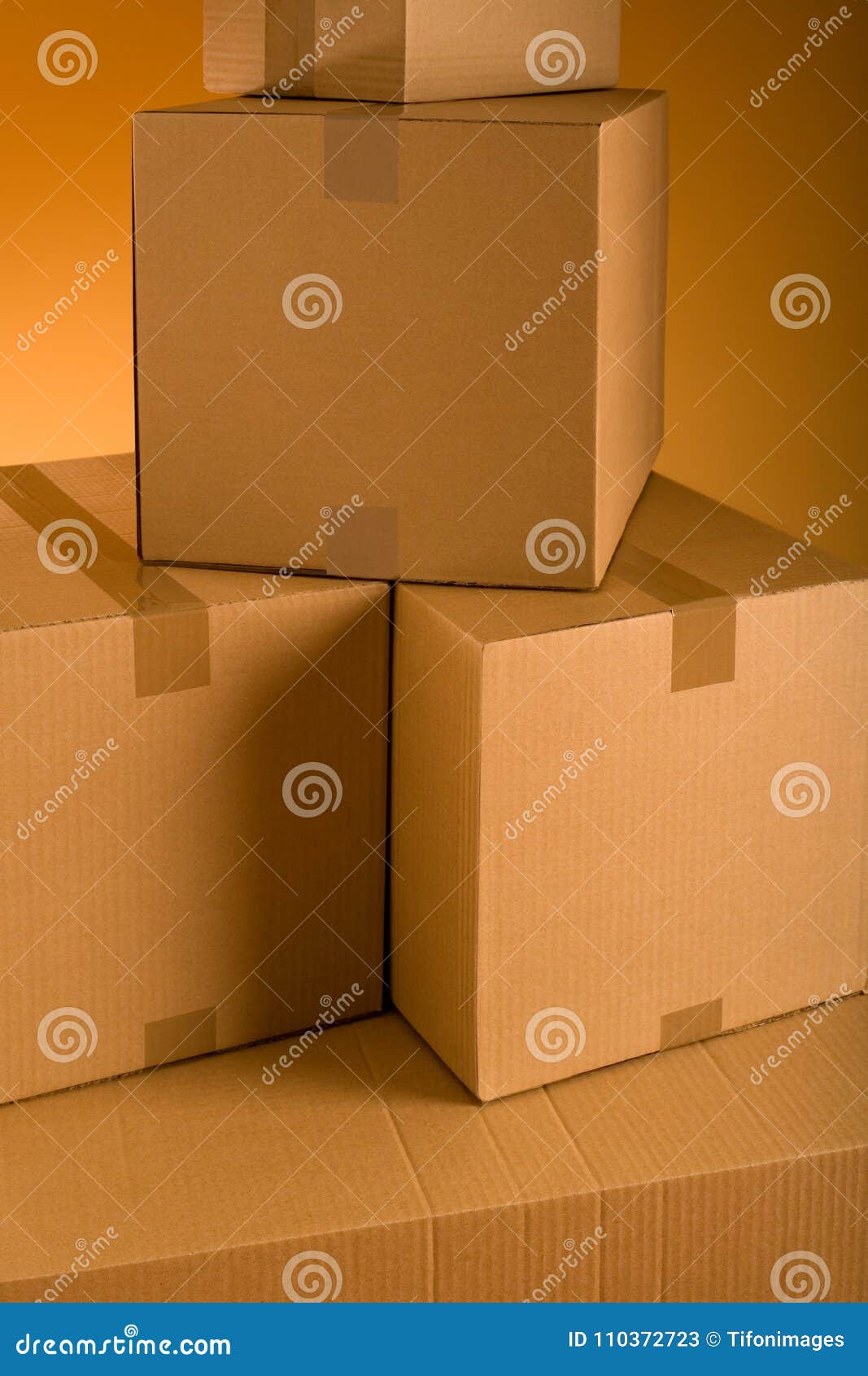 Boxes in an empty room stock image. Image of shipment - 110372723