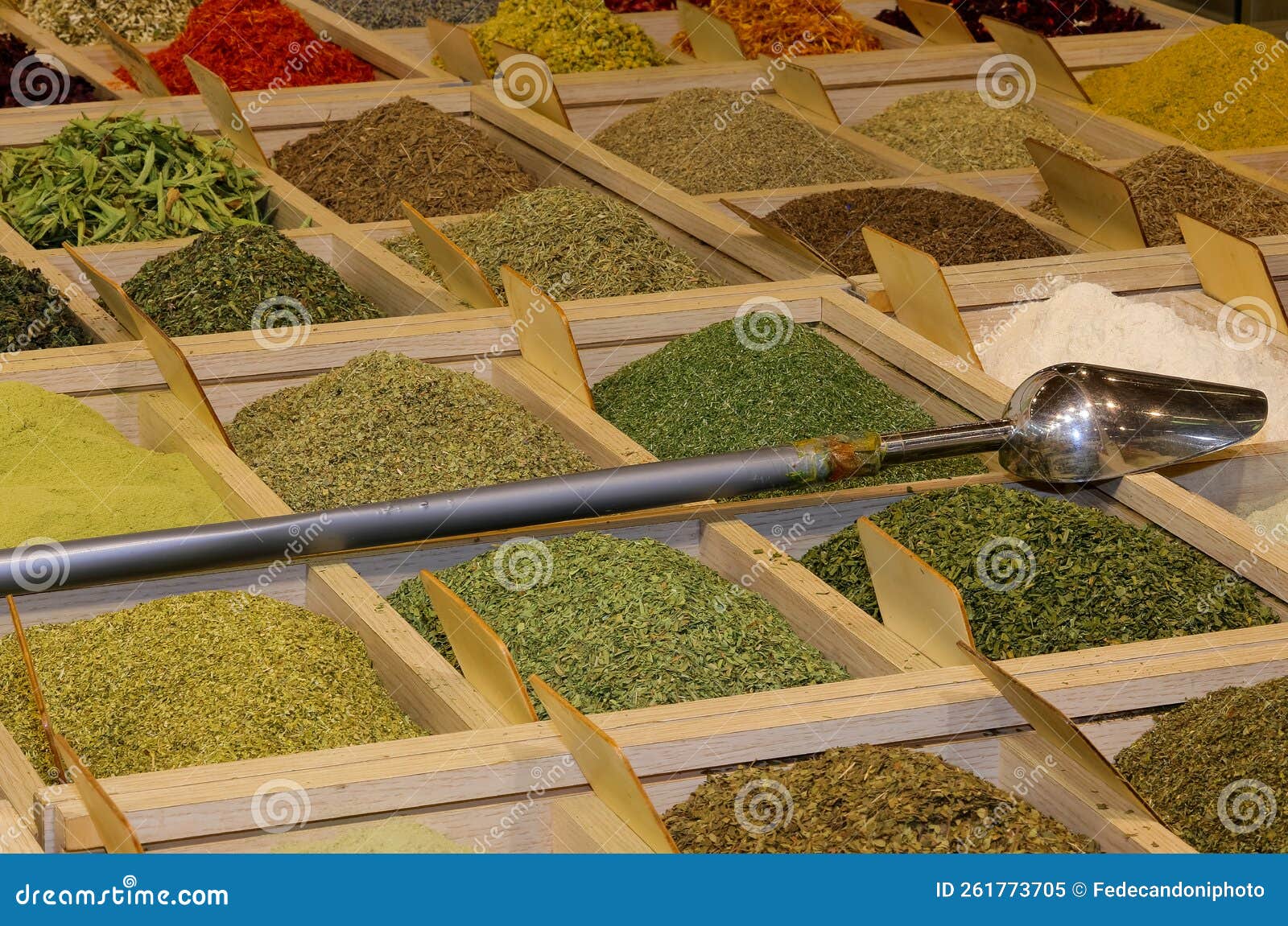 Boxes with the Exotic Spicy Spices from All Over the World Stock Image ...
