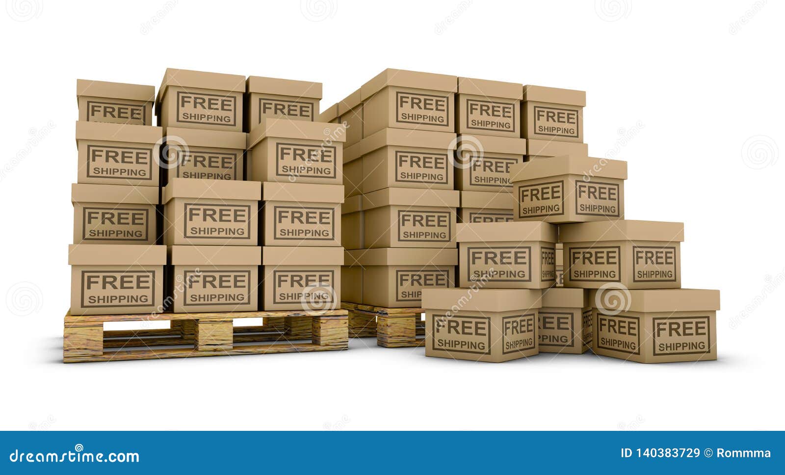 Boxes free shipping stock illustration. Illustration of deliver - 140383729