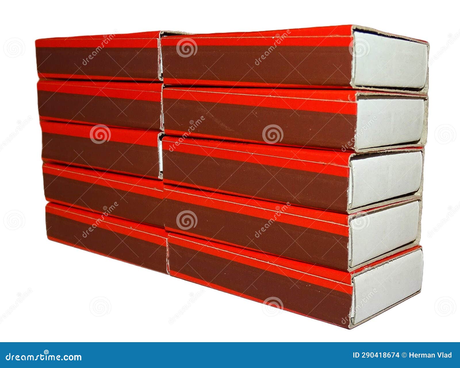 Boxes Full of Matches Isolated on White Stock Photo - Image of focus ...