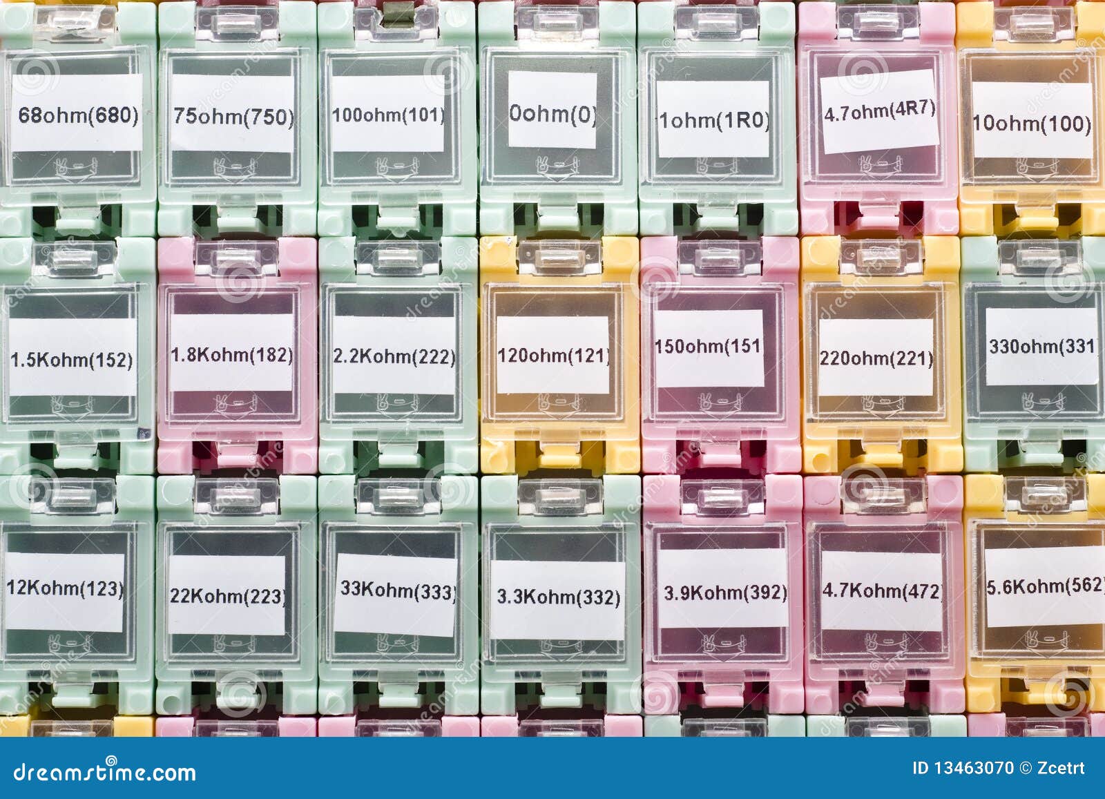 Boxes Full of SMD Resistors Stock Photo - Image of order, green: 13463070