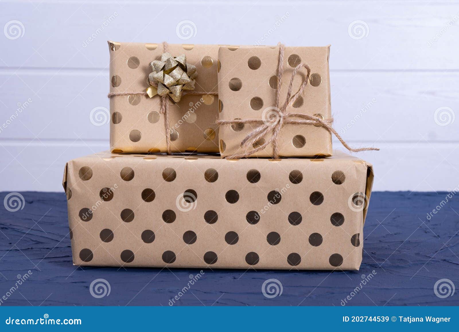 Boxes with Gifts Lie on the Table Stock Image - Image of atmosphere ...