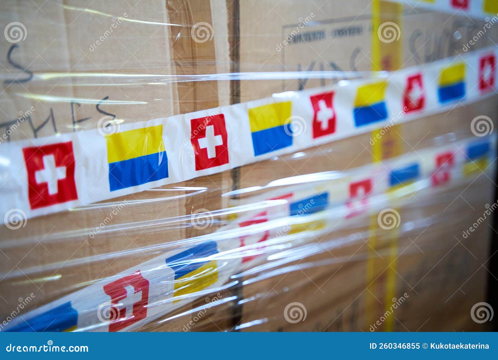 Boxes with Humanitarian Aid for Ukraine in Volunteer Centre Warehouse ...