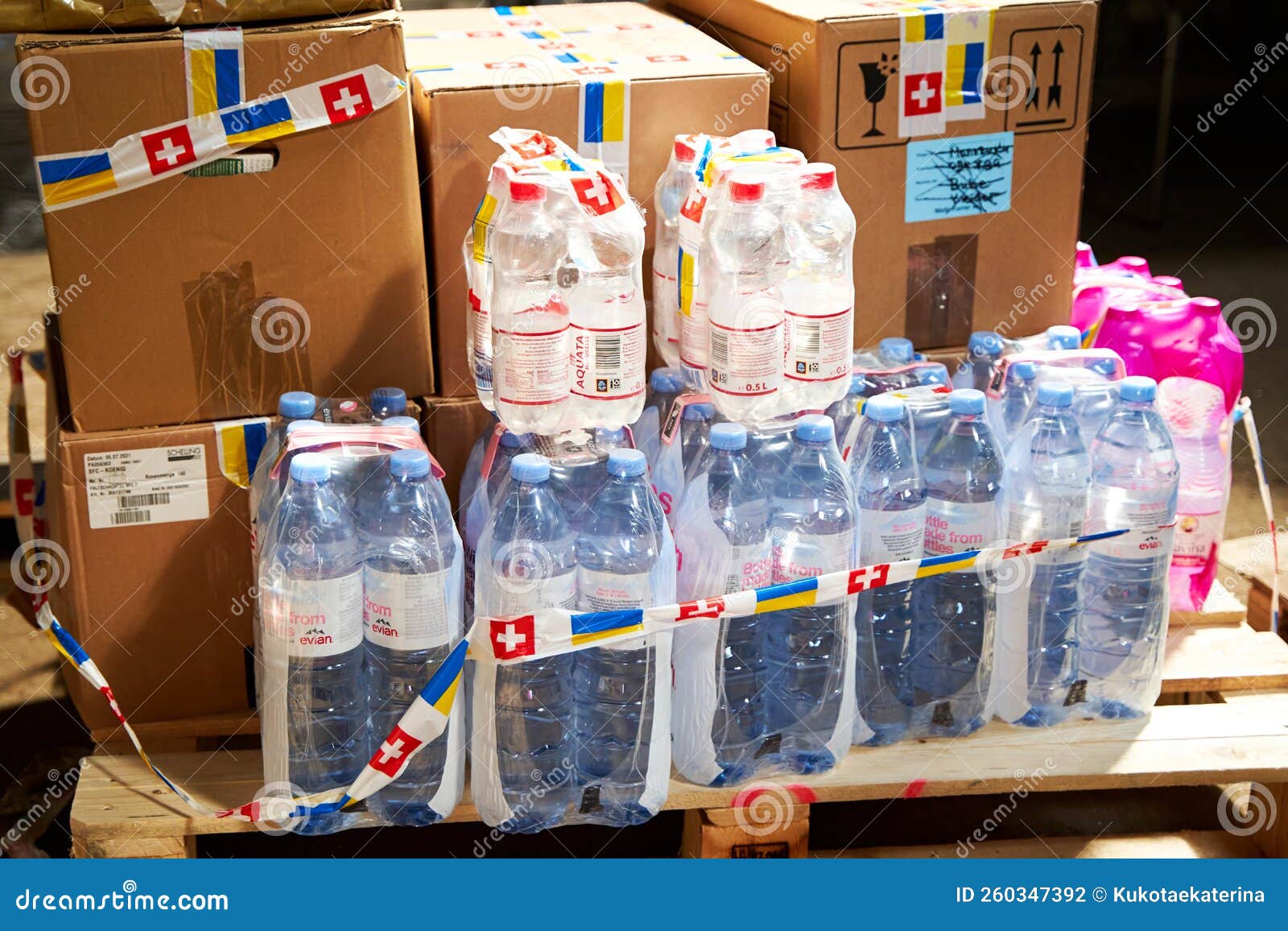 Boxes with Humanitarian Aid for Ukraine in Volunteer Centre Warehouse ...