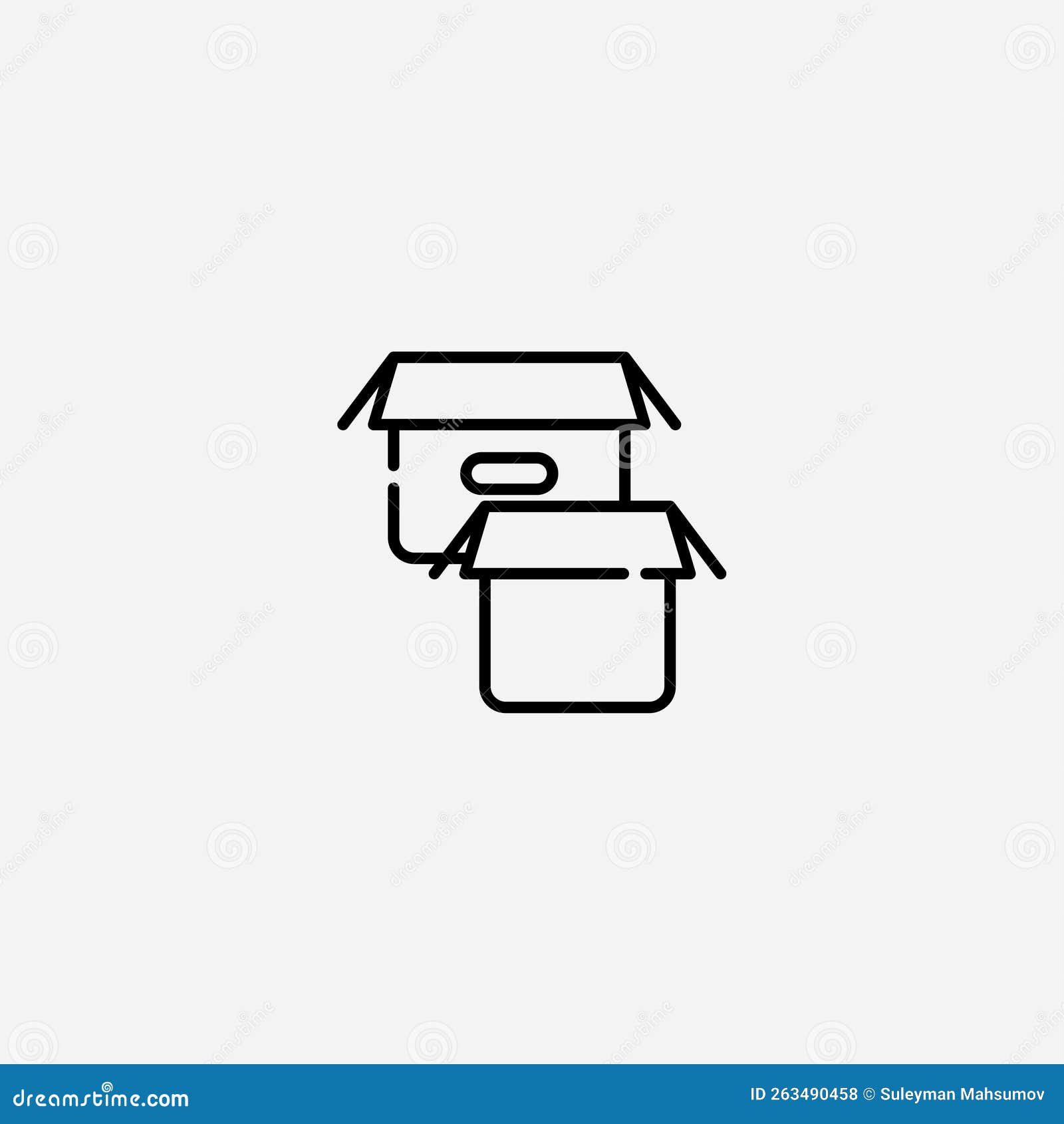 Boxes Vector Icon Sign Symbol Stock Vector - Illustration of cargo ...