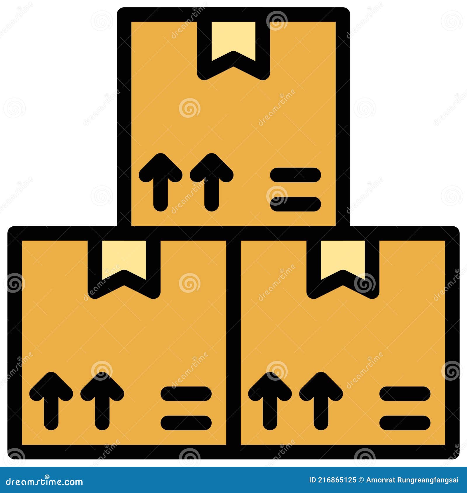 Boxes Icon, Supermarket and Shopping Mall Related Vector Stock Vector ...