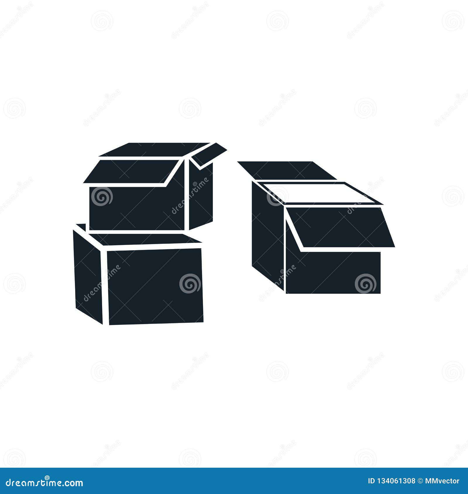 Boxes Icon Vector Isolated on White Background, Boxes Sign Stock Vector ...