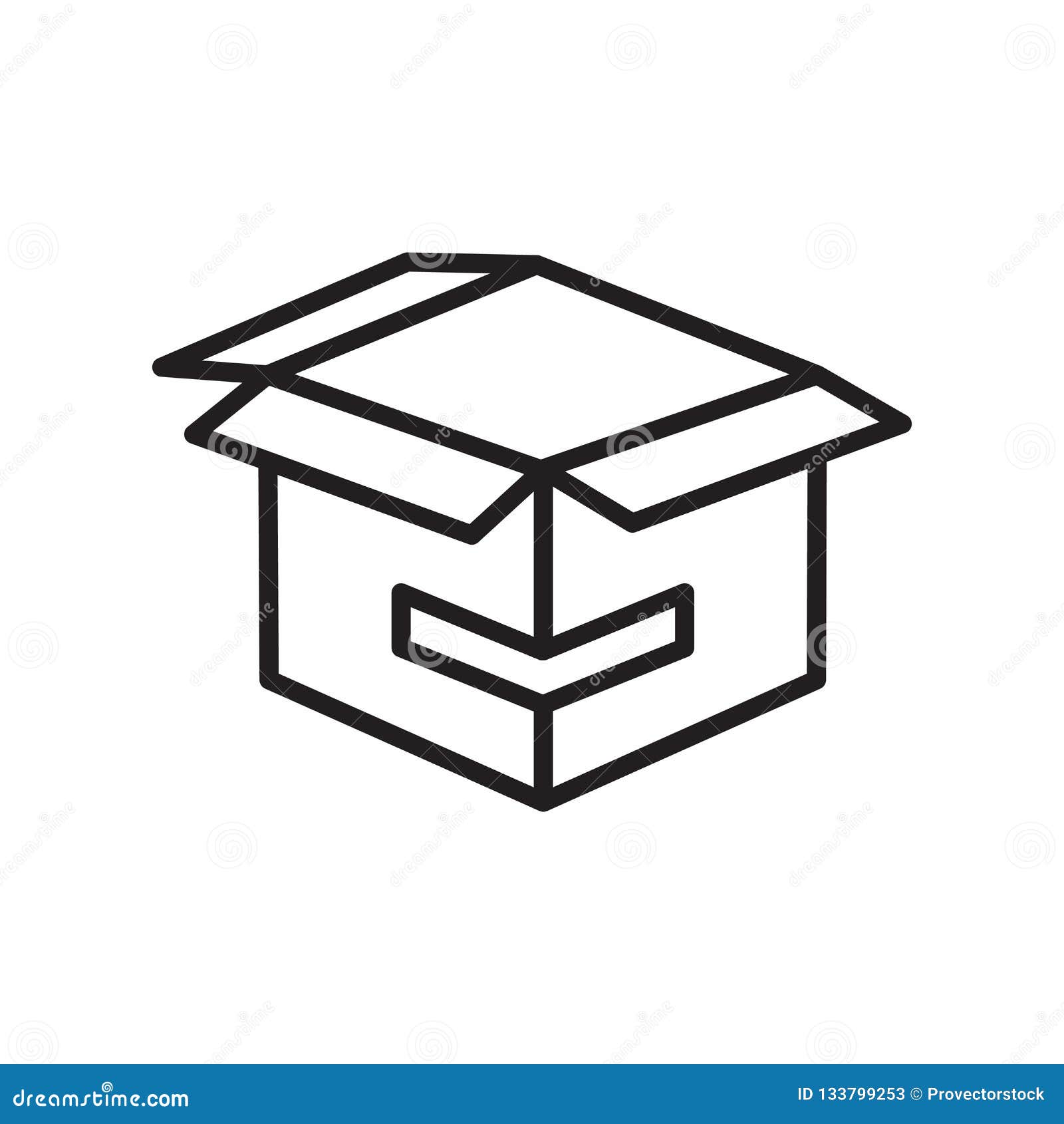 Boxes Icon Vector Isolated on White Background, Boxes Sign , Lin Stock ...