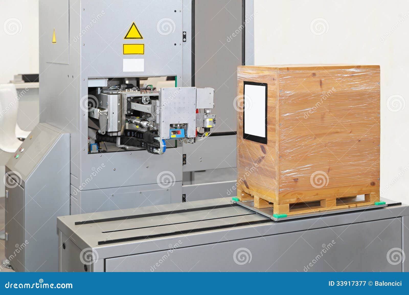 Boxes labeling stock image. Image of packing, conveyor - 33917377