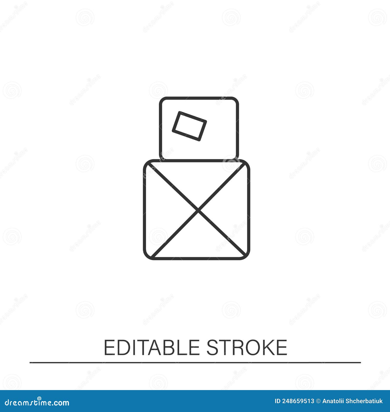 Boxes line icon stock vector. Illustration of reporting - 248659513