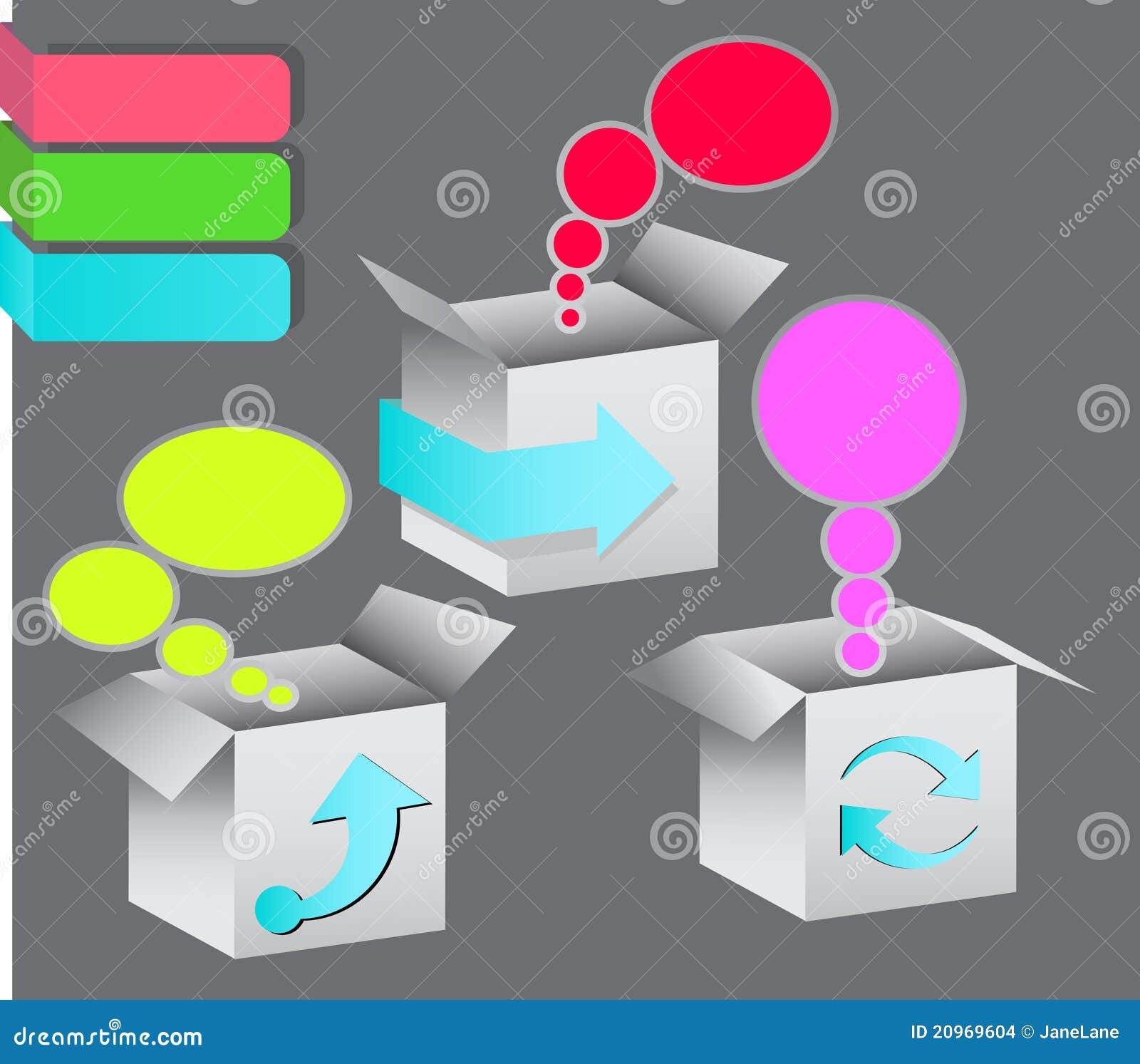 Boxes with messages stock illustration. Illustration of icon - 20969604