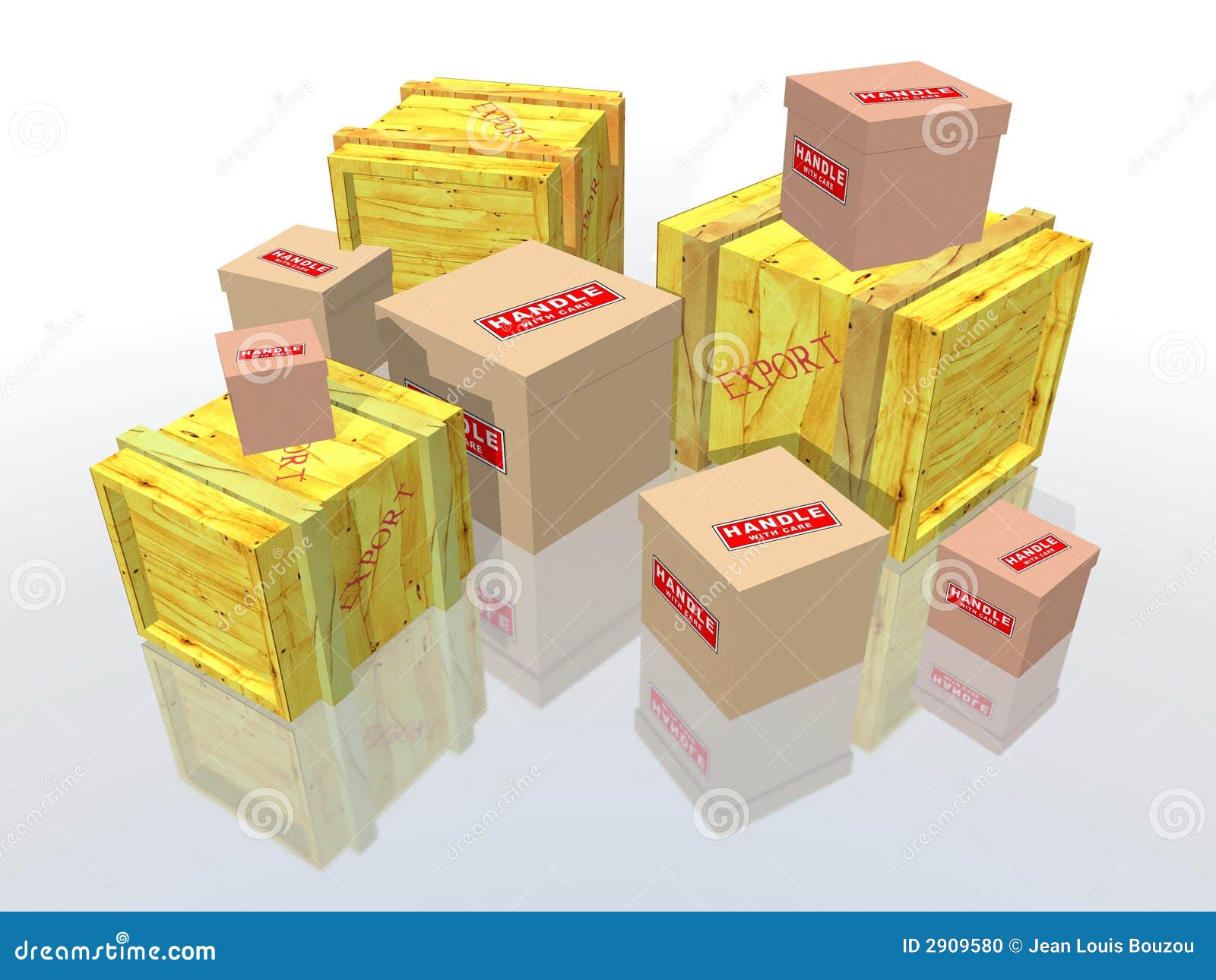 Boxes and packages stock illustration. Illustration of boxes - 2909580