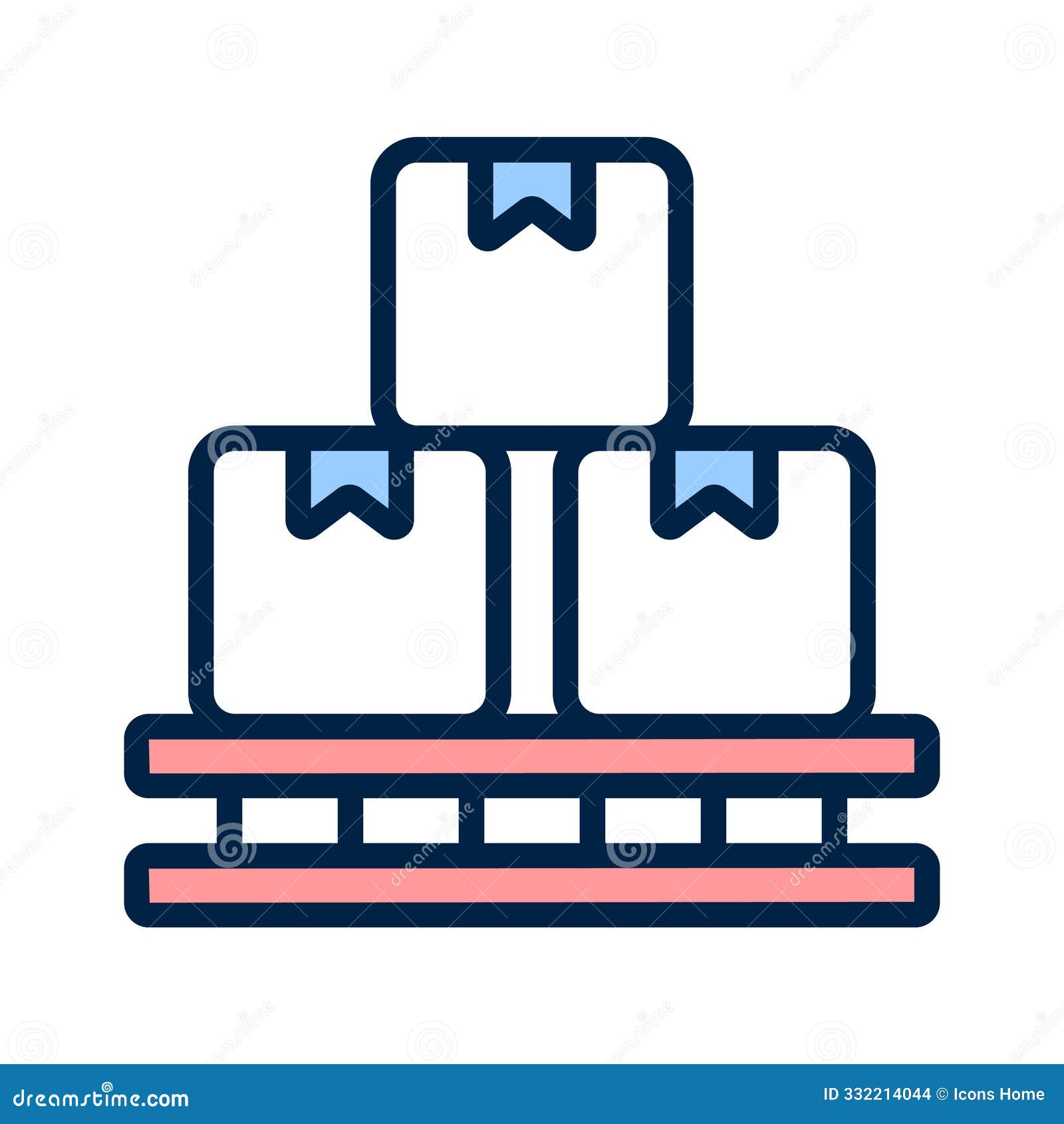 Pallet stock vector. Illustration of outline, colored - 332214044