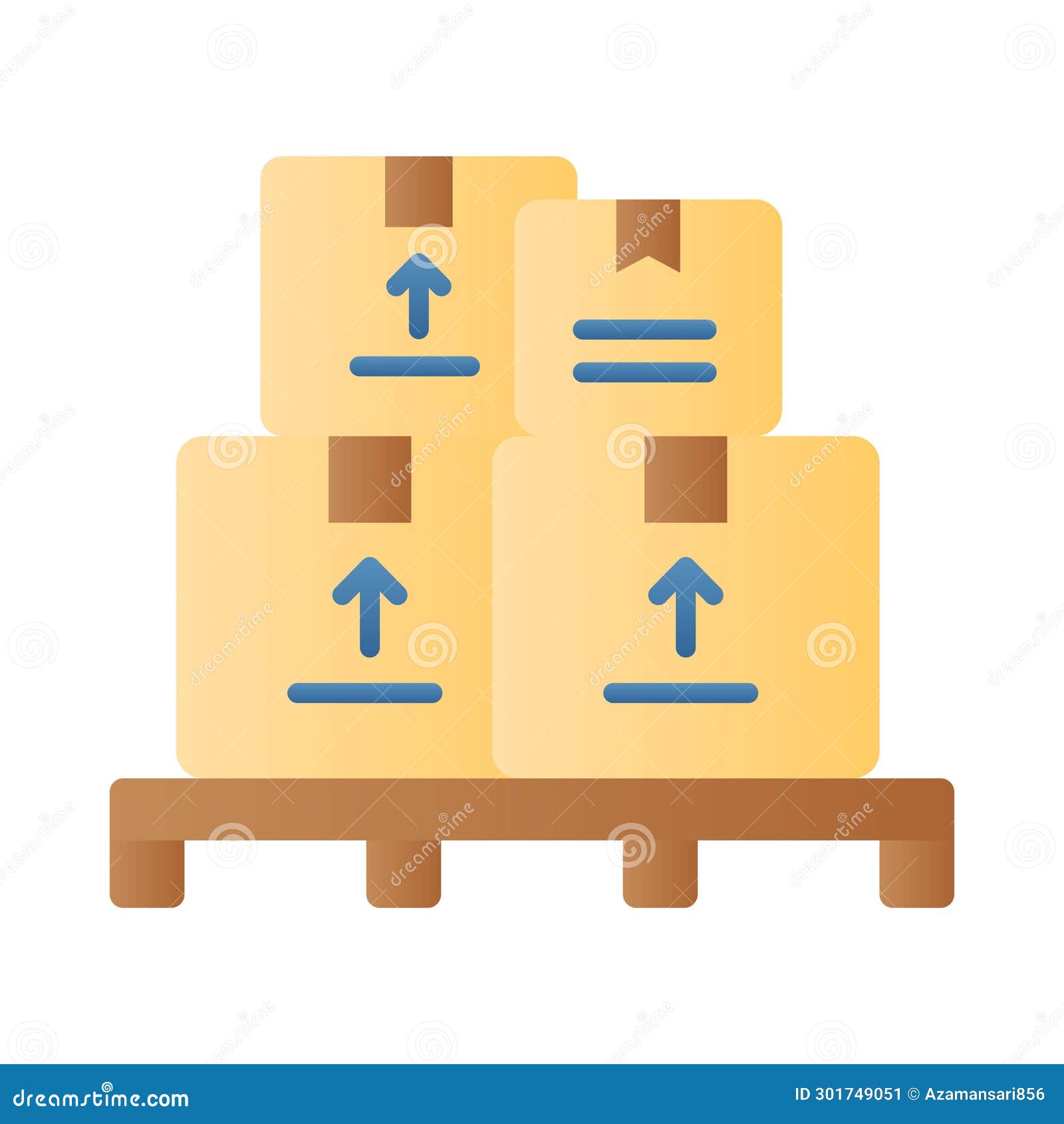 Boxes on a Pallet, Vector of Logistics Collection, Cargo Boxes Pallet ...