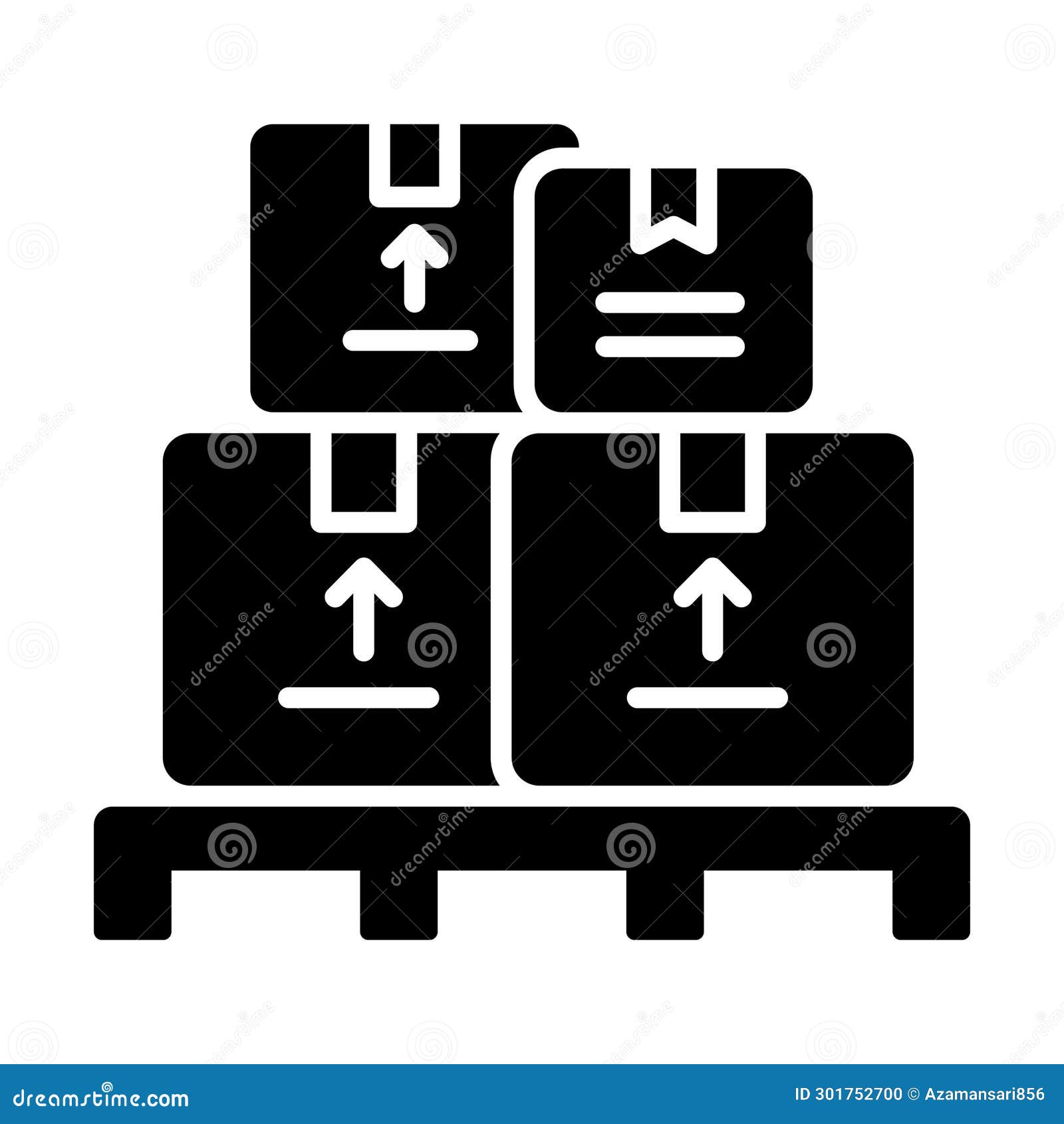 Boxes on a Pallet, Vector of Logistics Collection, Cargo Boxes Pallet ...