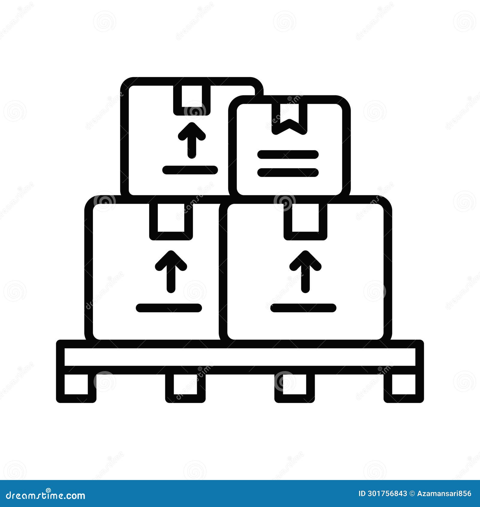 Boxes on a Pallet, Vector of Logistics Collection, Cargo Boxes Pallet ...