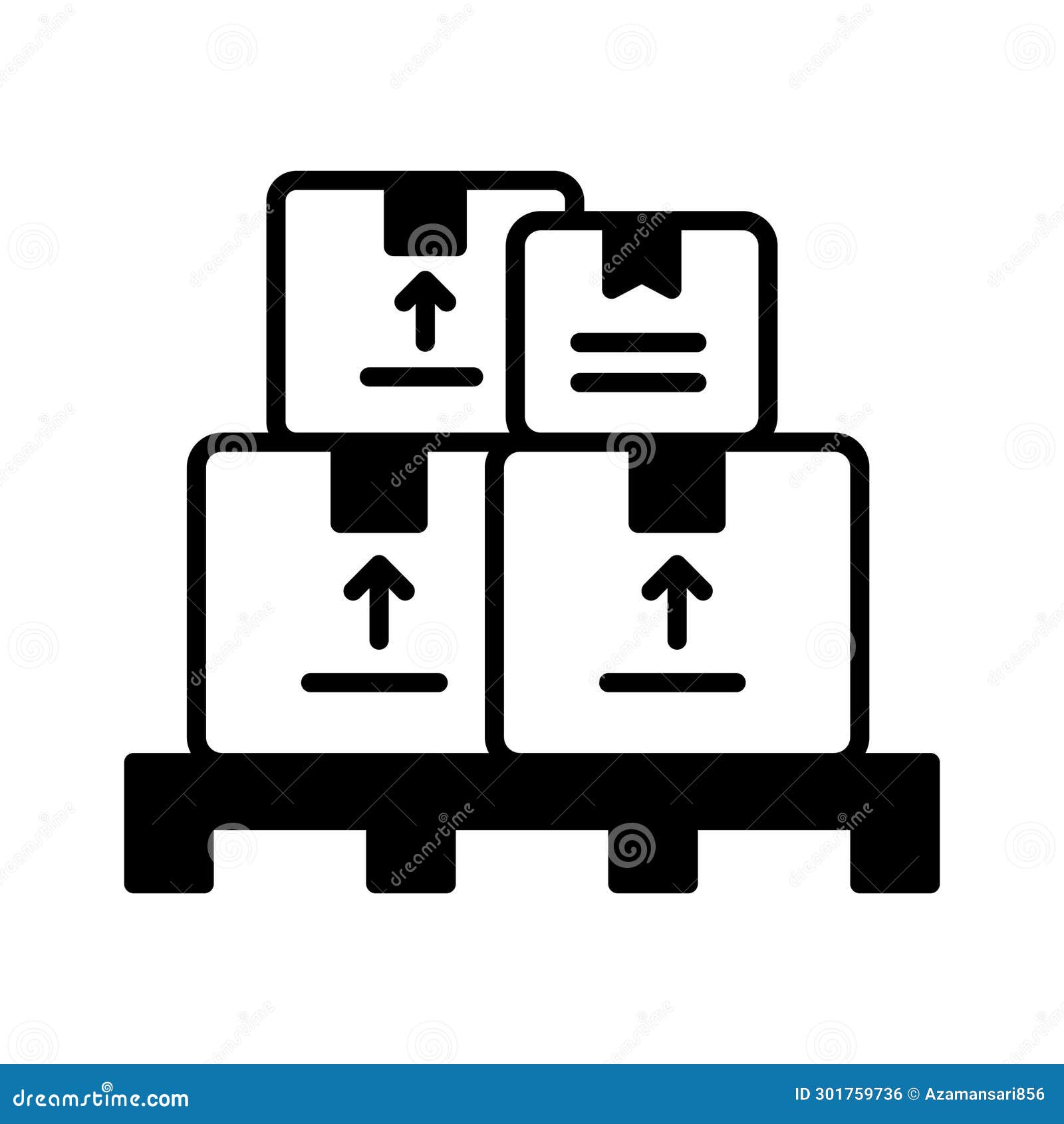 Boxes on a Pallet, Vector of Logistics Collection, Cargo Boxes Pallet ...