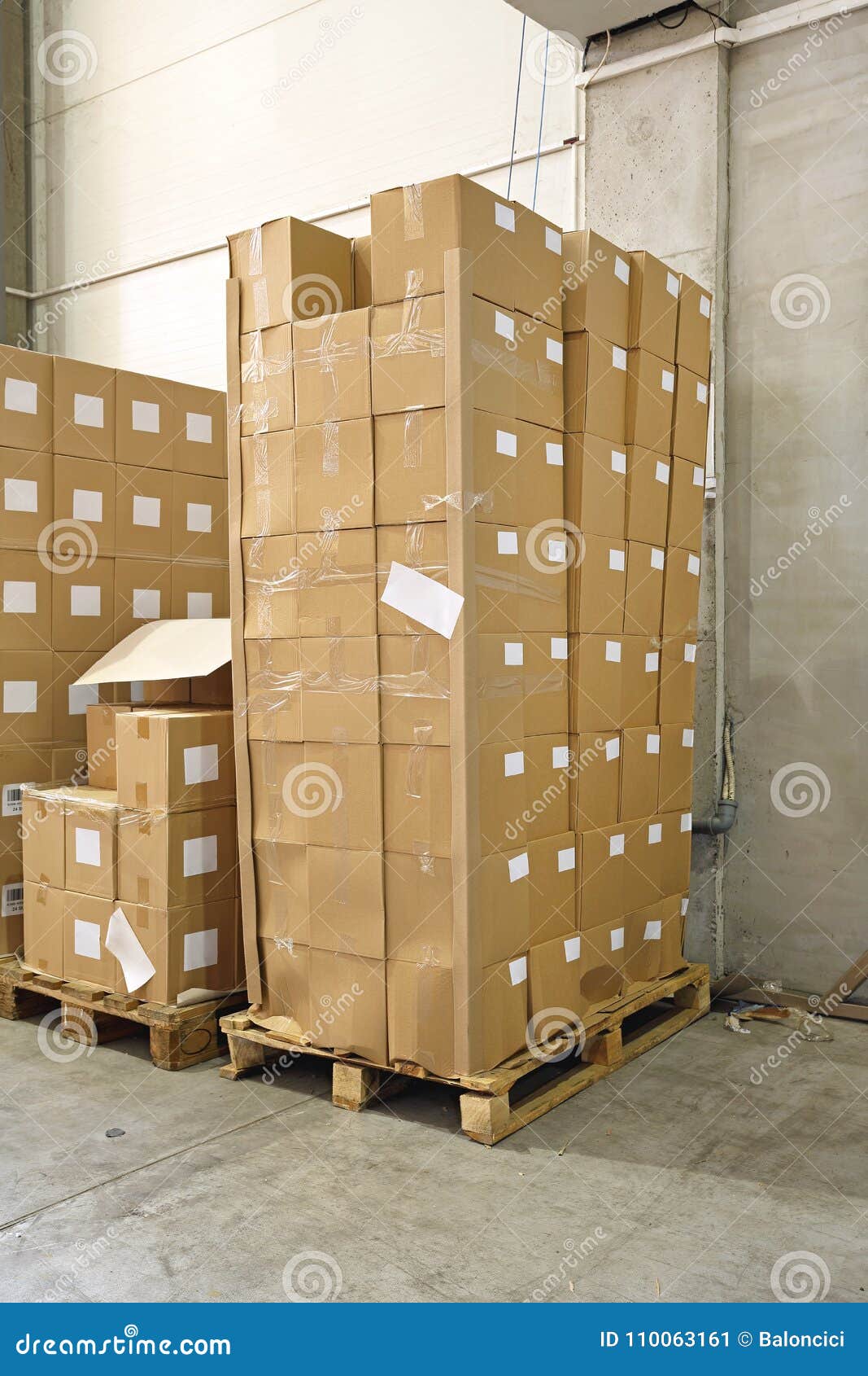 Pallet with Boxes stock image. Image of delivery, shipment - 110063161