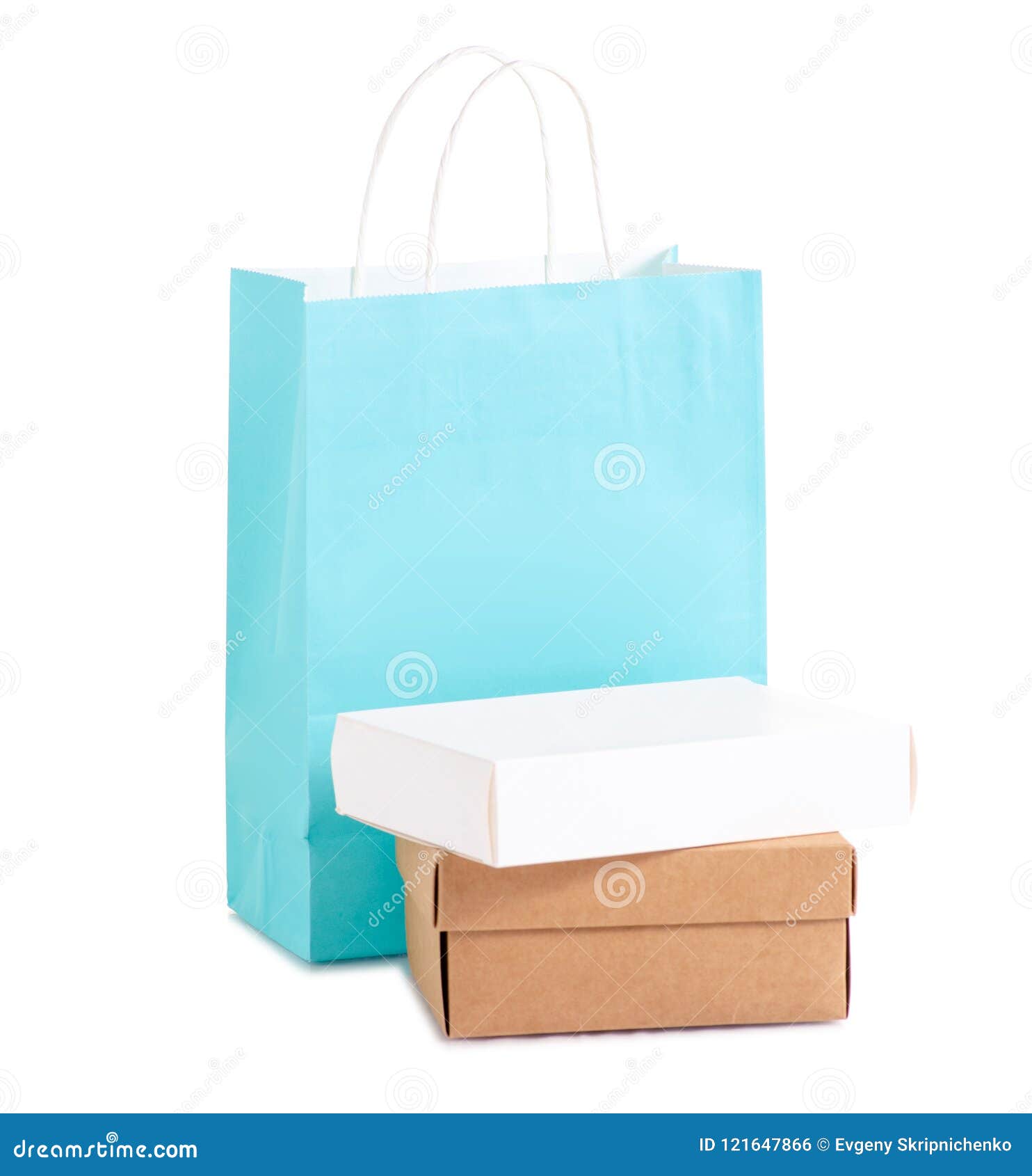 The Boxes and Paper Bag Package Stock Photo - Image of background ...