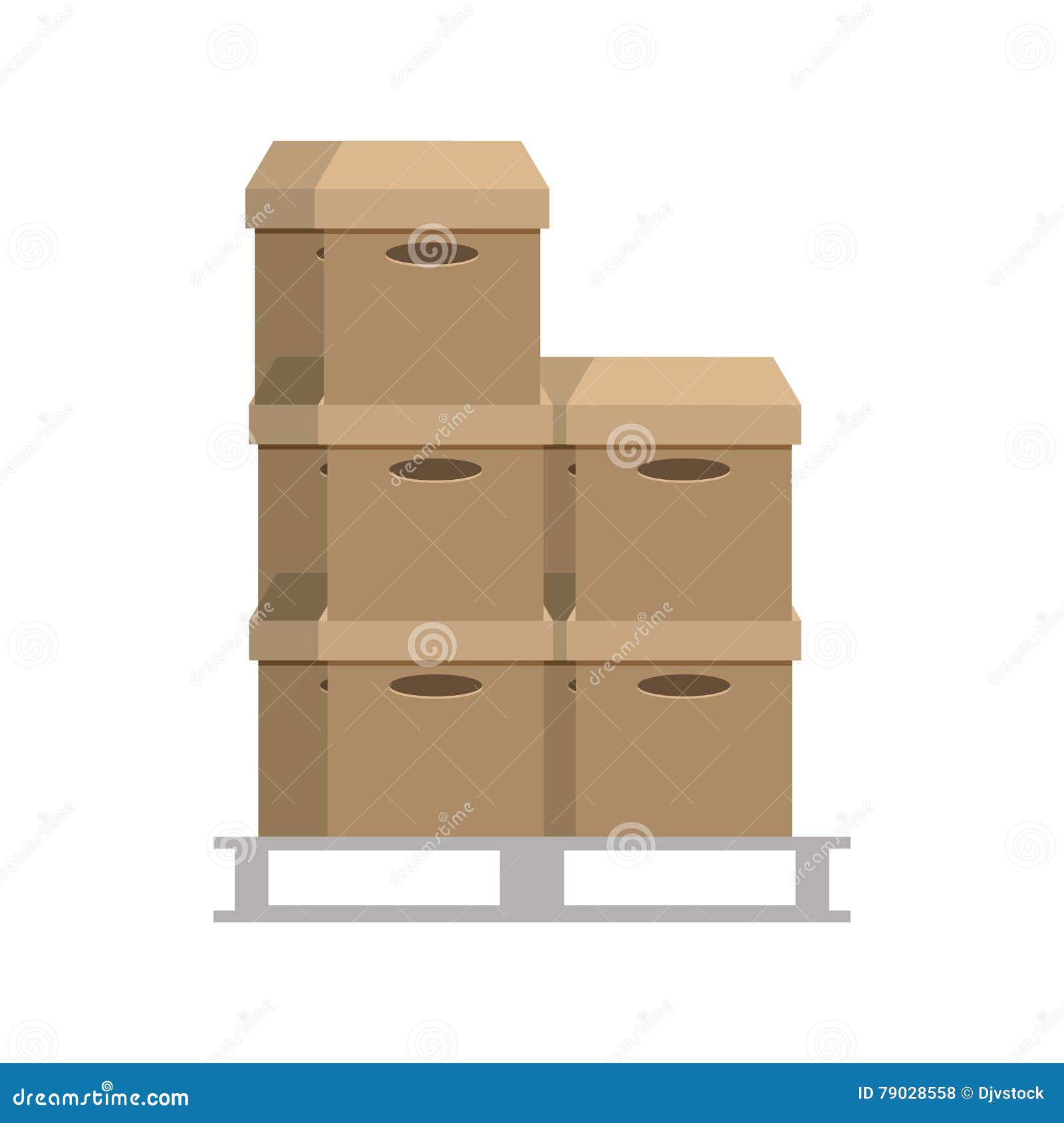 Boxes Pile Warehouse Service Stock Vector - Illustration of store ...