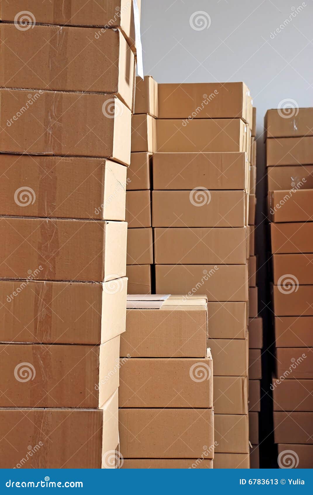 Boxes piles stock image. Image of guard, industrial, package - 6783613
