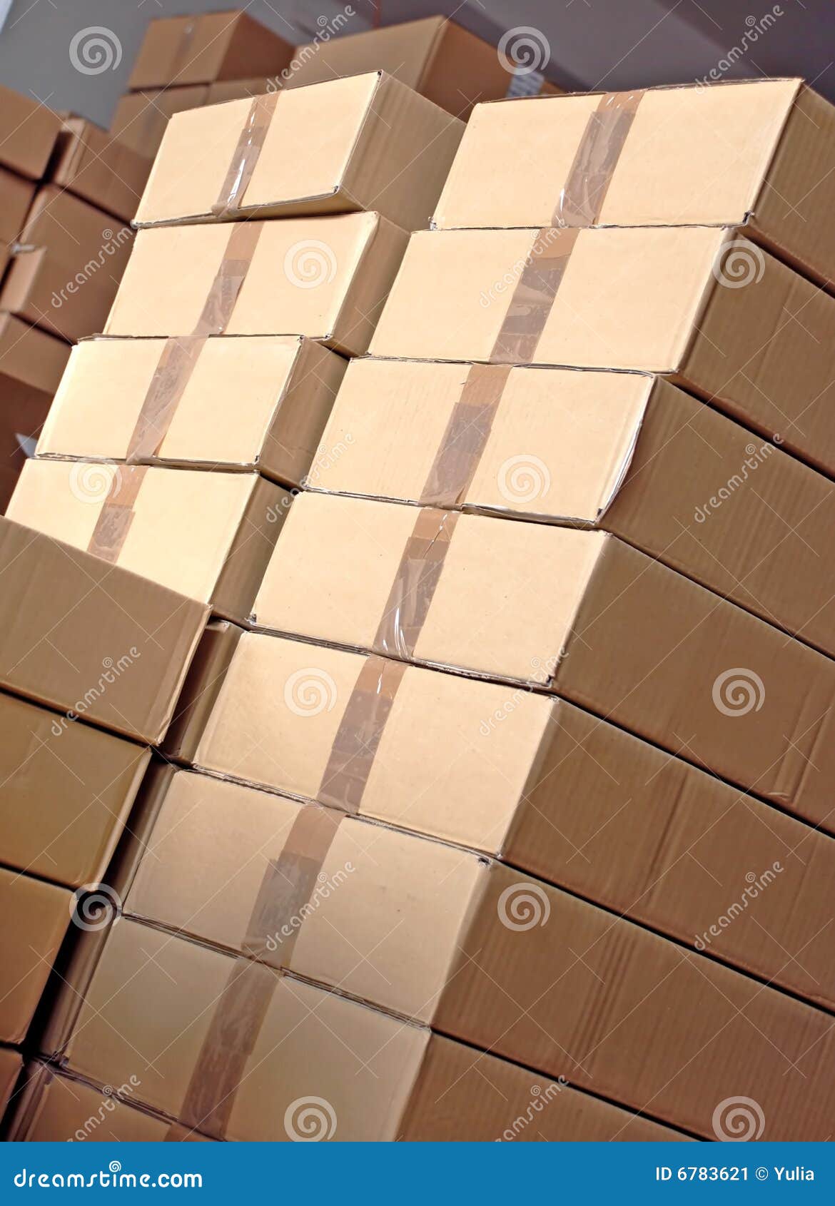 Boxes piles stock image. Image of column, huge, paper - 6783621