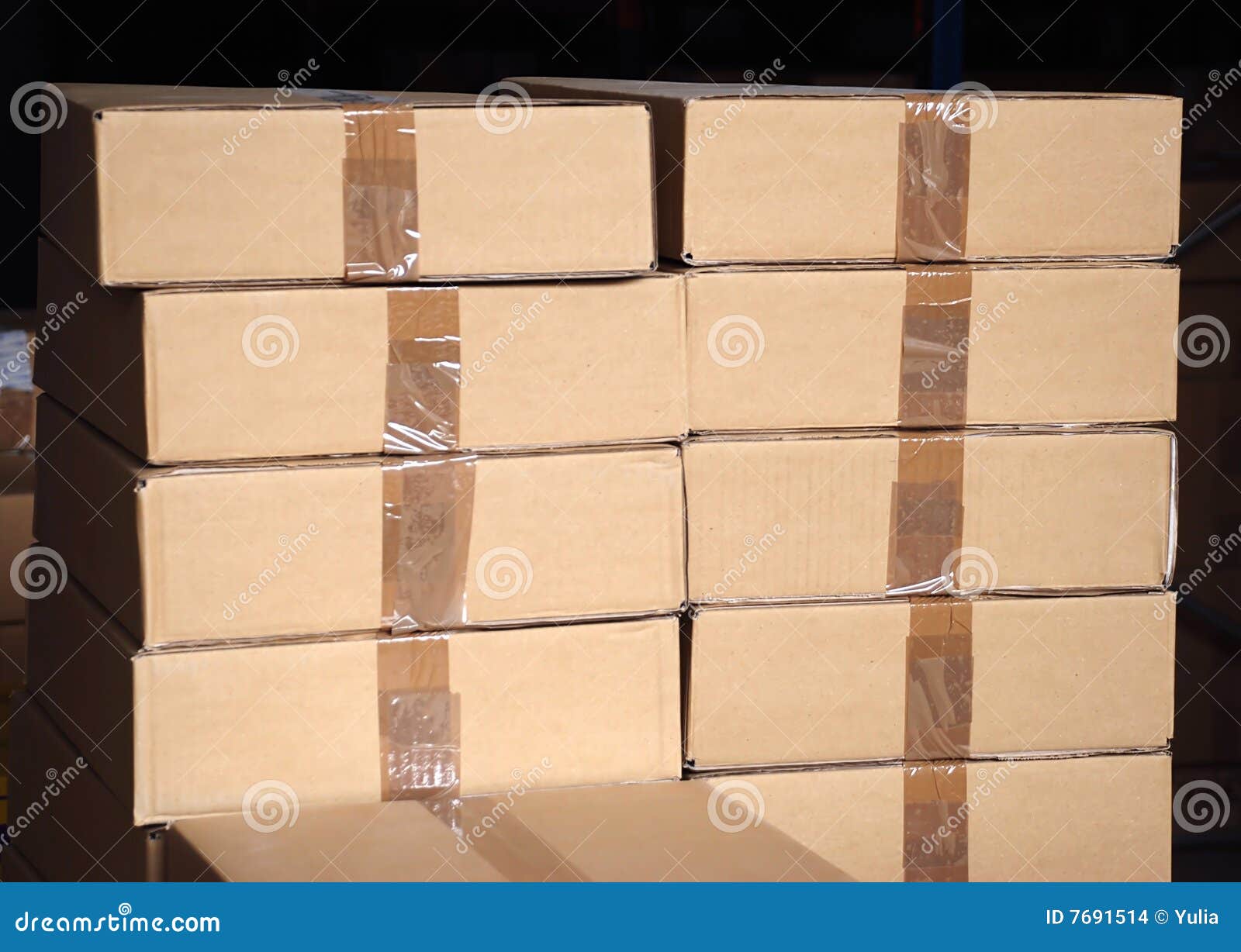 Boxes piles stock photo. Image of industry, indoor, ecological - 7691514