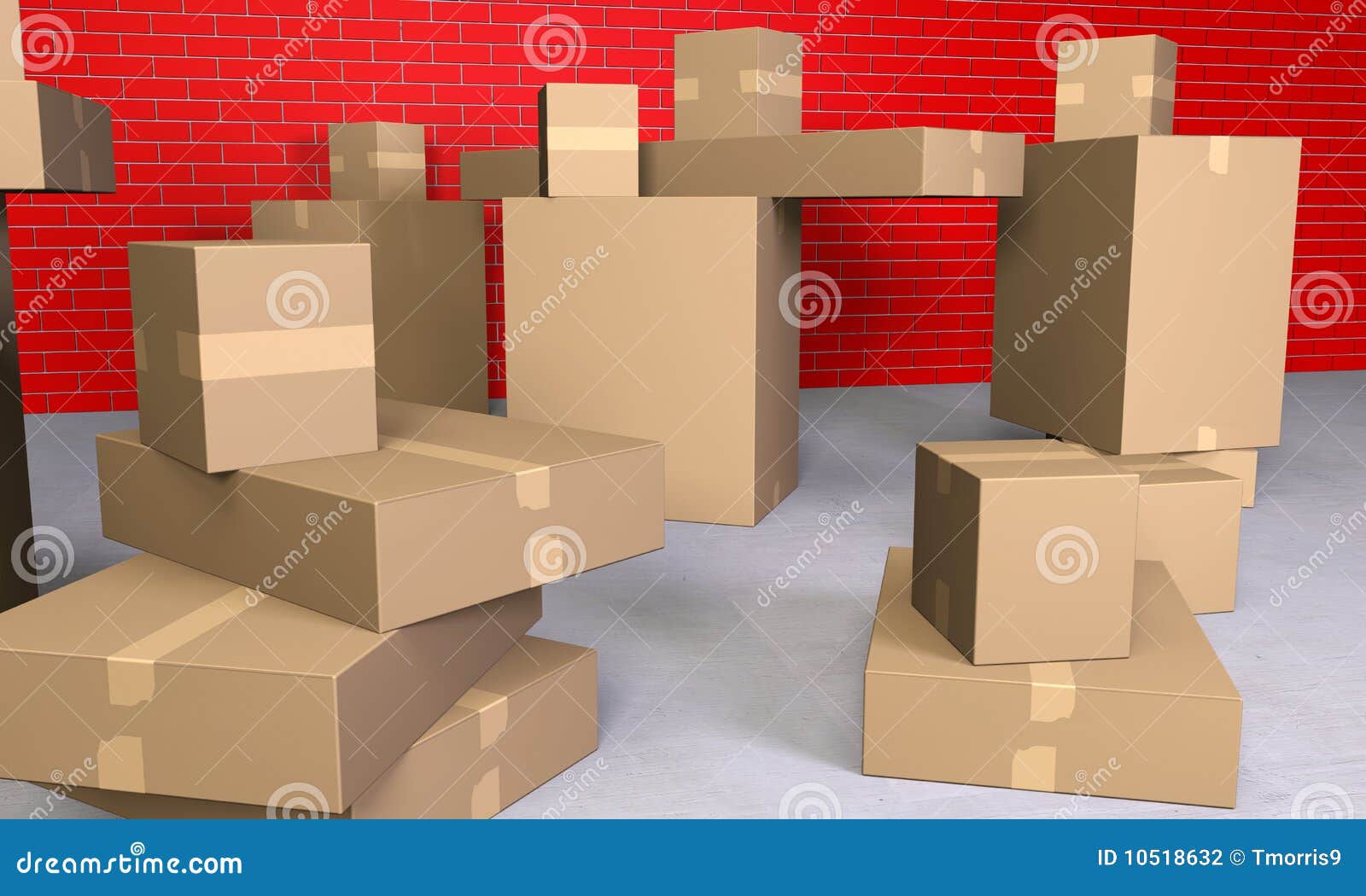 Boxes are piling up stock illustration. Illustration of shipping - 10518632