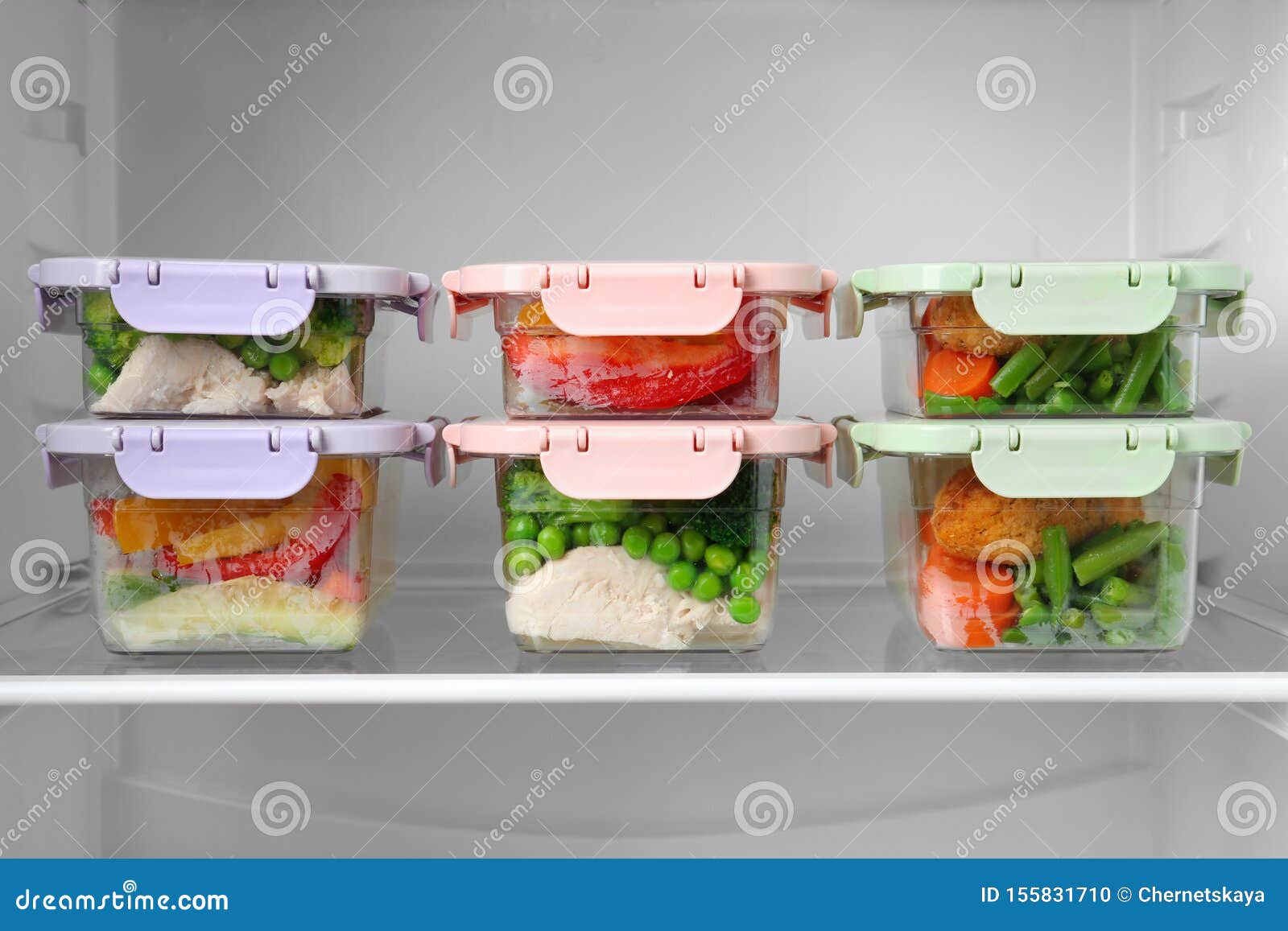 Boxes with Prepared Meals Inside of Stock Photo - Image of packed, dish ...