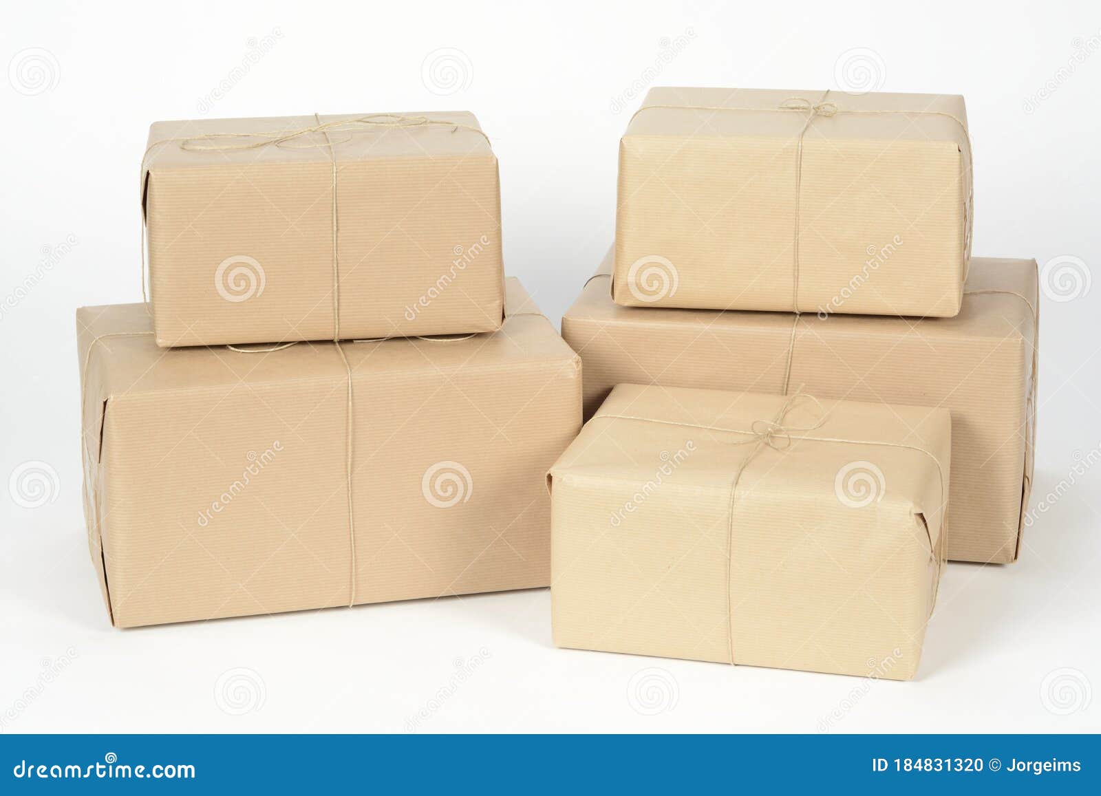 Boxes ready for shipping stock photo. Image of brown - 184831320