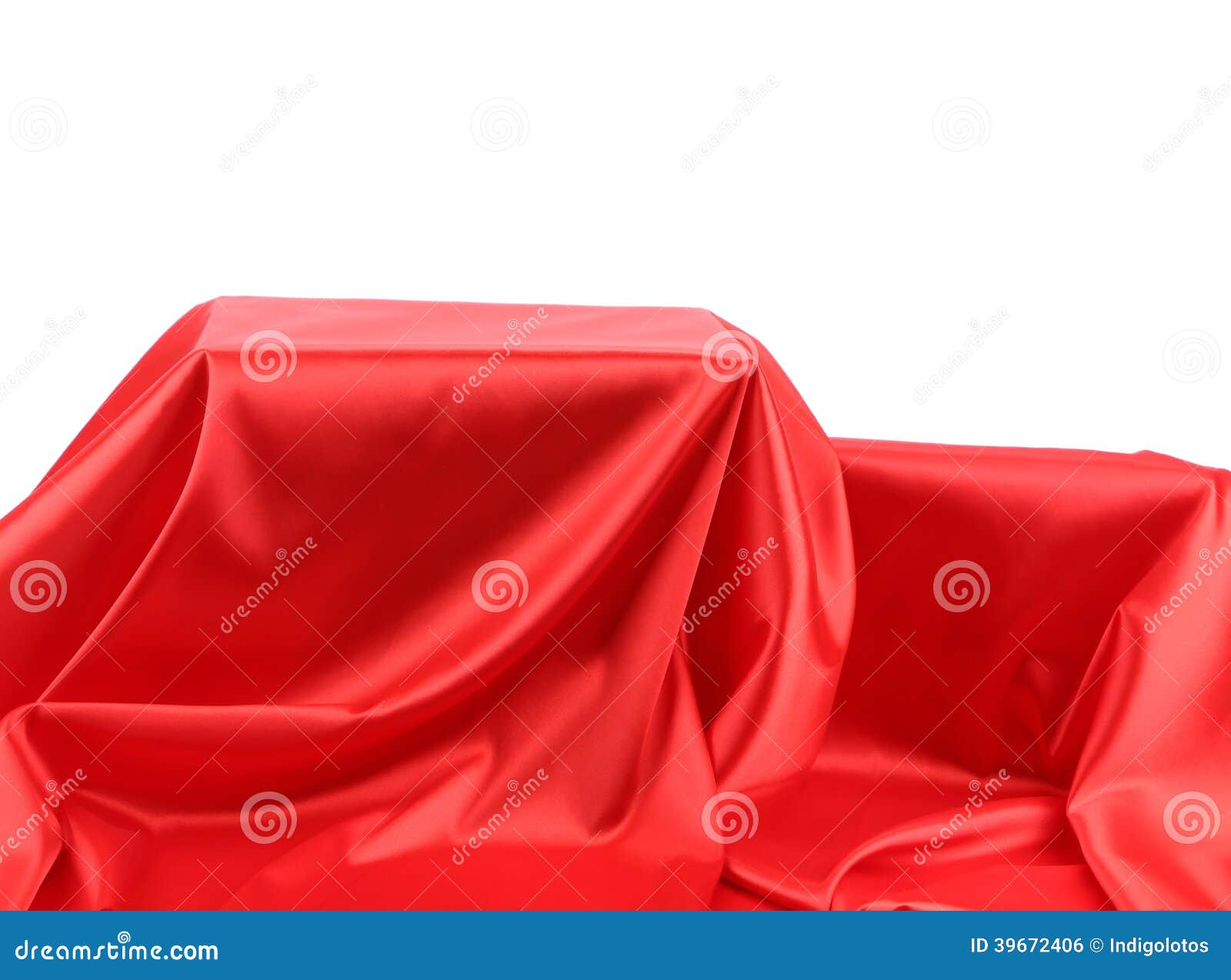 Boxes in red fabric. stock photo. Image of frame, linen - 39672406