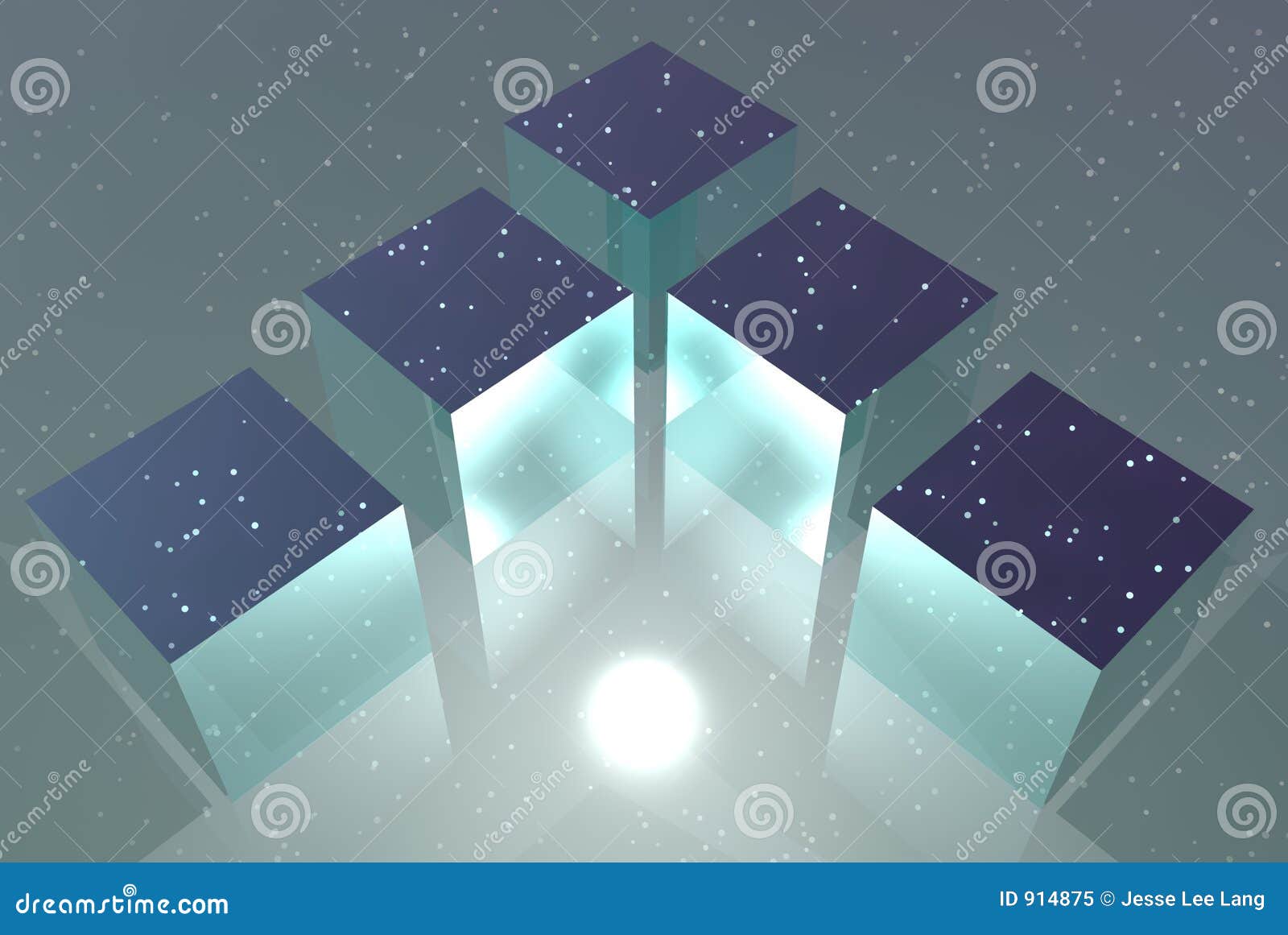 Boxes reflecting stars stock illustration. Illustration of glass - 914875