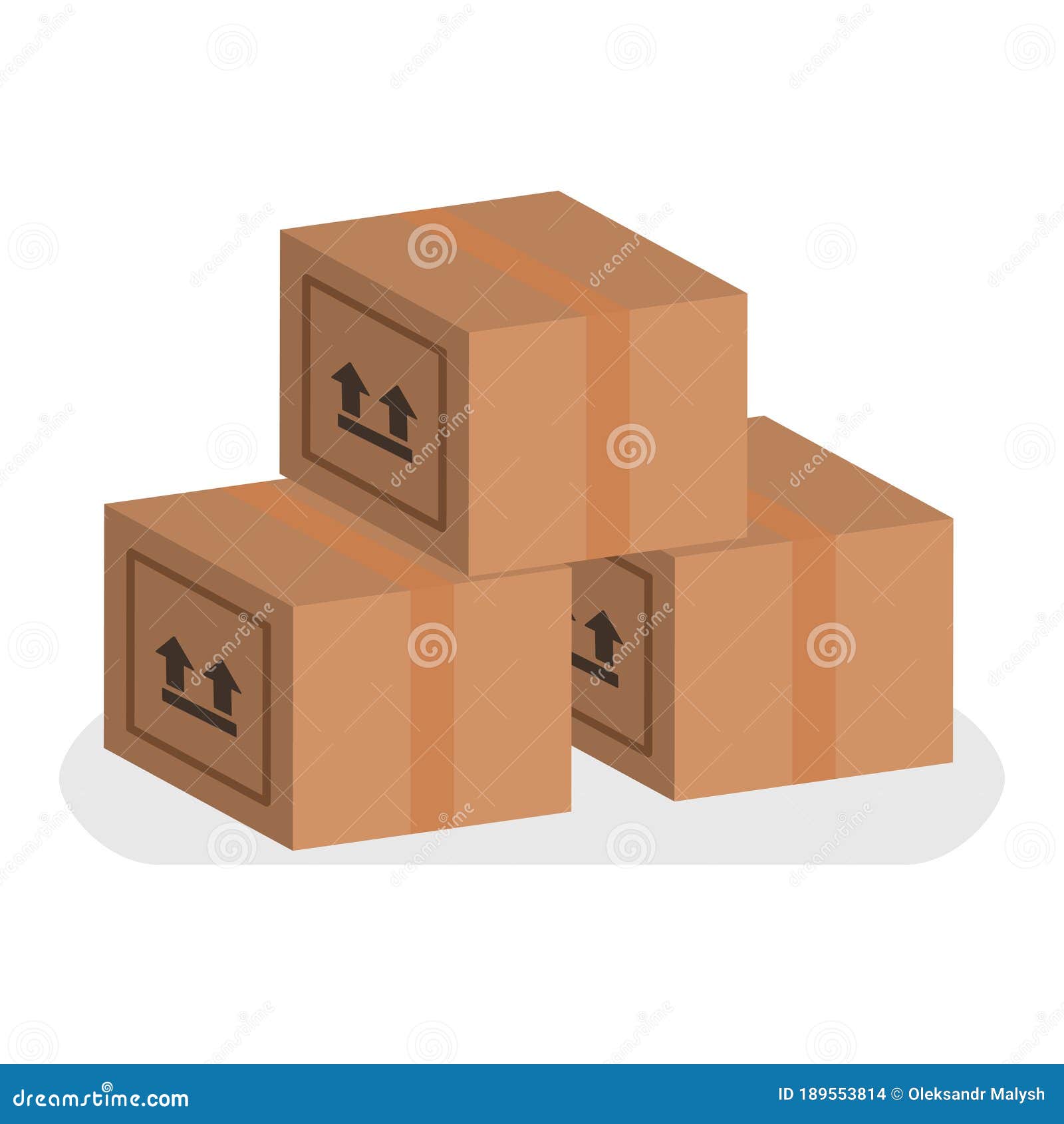 Isolated Carton Box Design Royalty-Free Cartoon | CartoonDealer.com ...