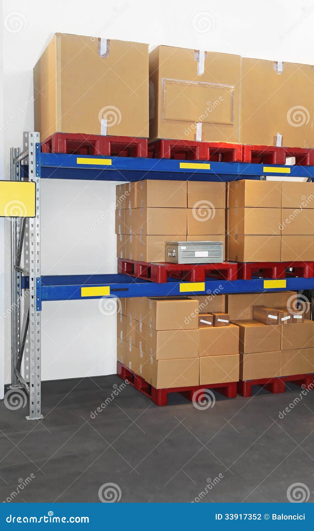 Boxes at shelf stock photo. Image of cardboxes, distribution - 33917352