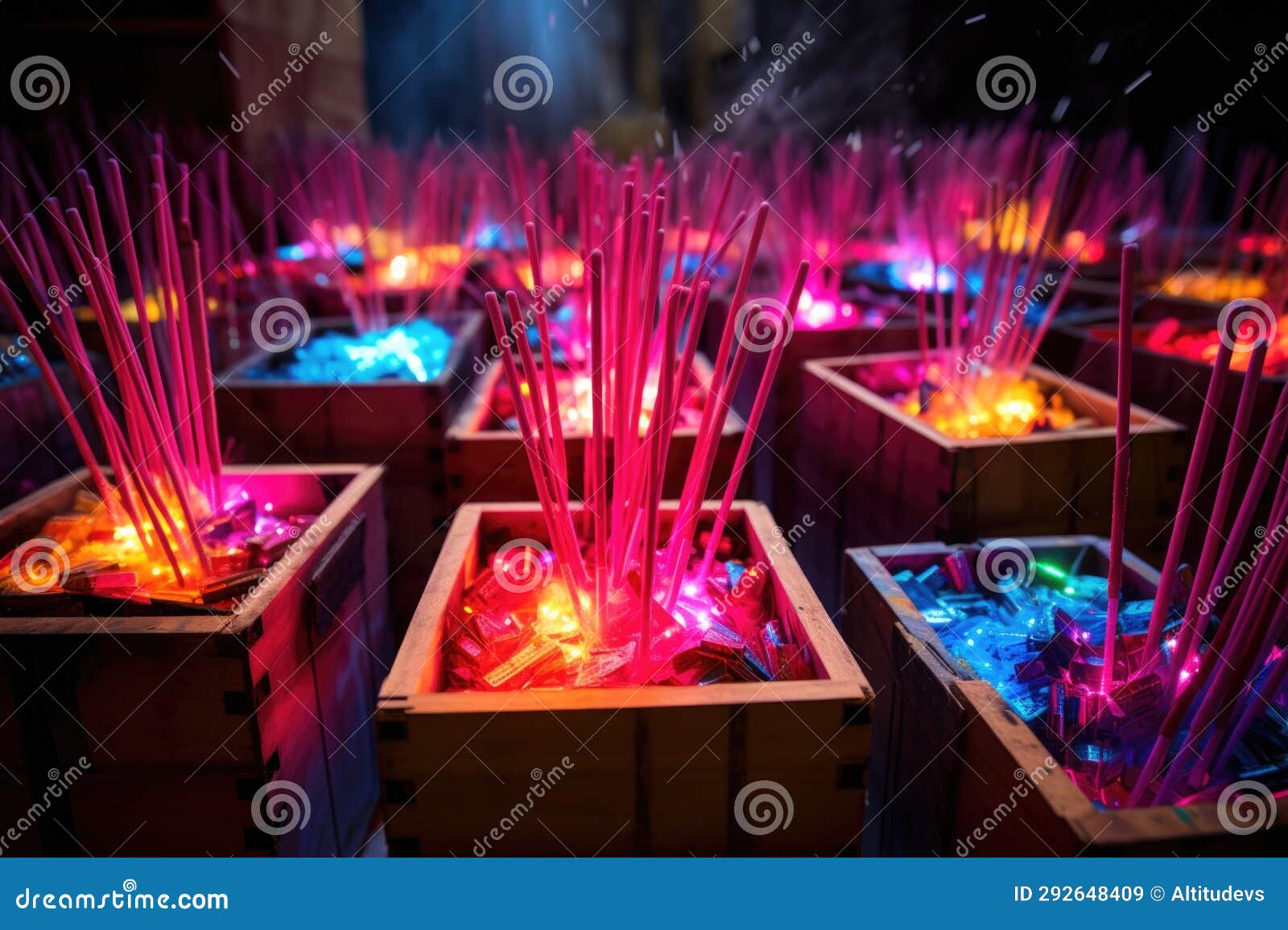 Boxes of Sparklers with Brightly Coloured Sticks Stock Image - Image of ...
