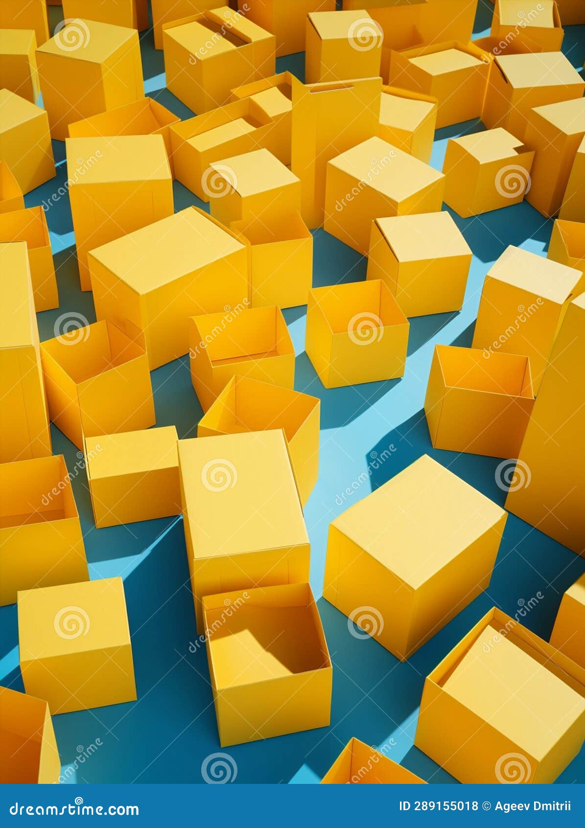 Boxes Square Pattern Block Abstract Group Cube Colorful Perspective ...