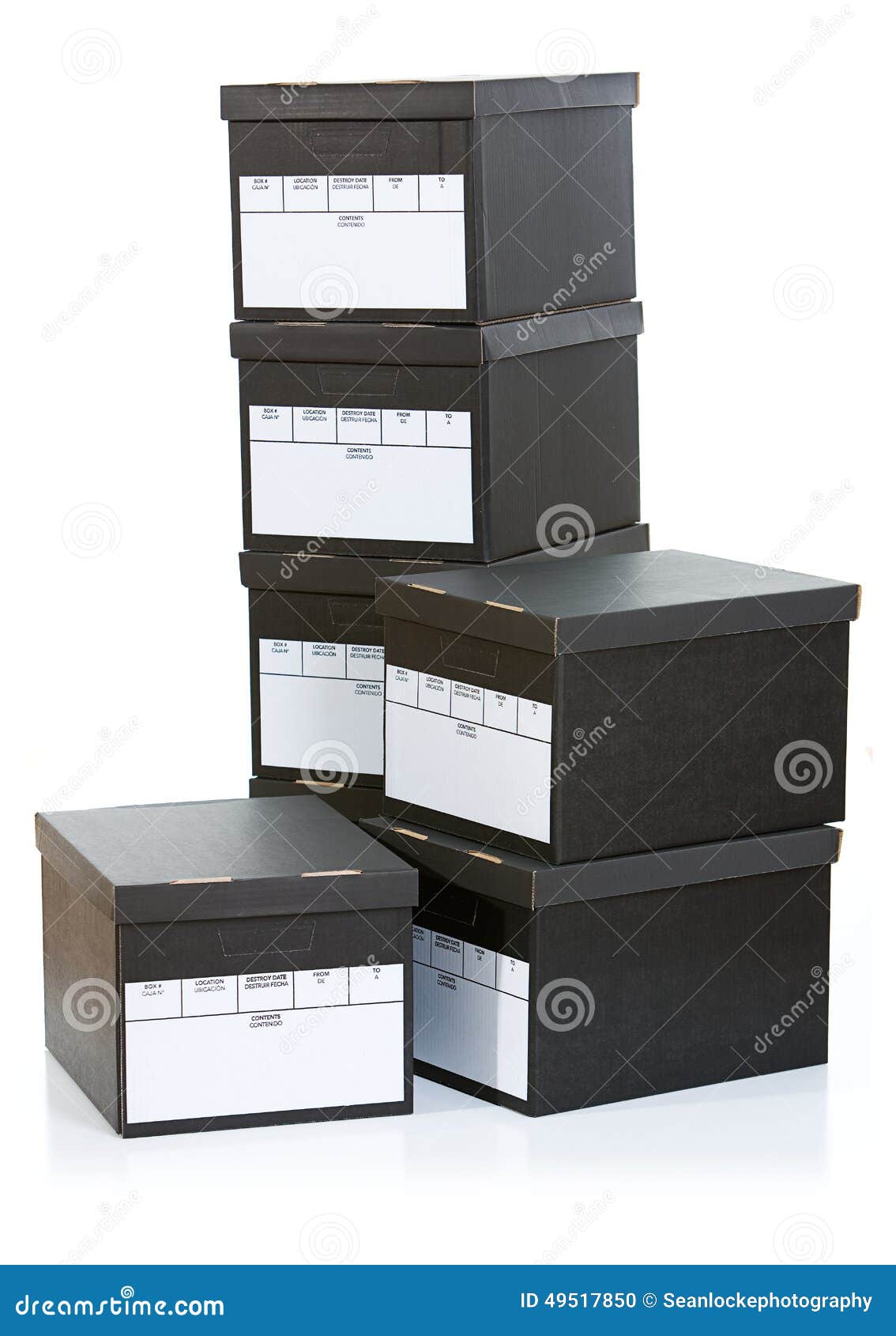 Boxes: Stack of Office File Boxes Stock Photo - Image of background ...