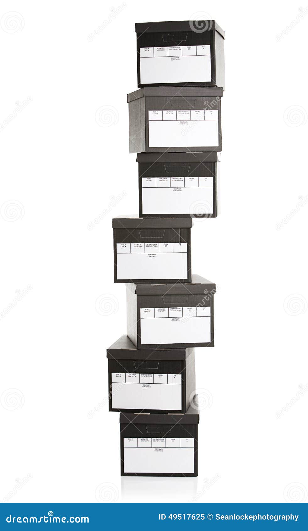 Boxes: Stack of Office File Boxes Stock Image - Image of background ...