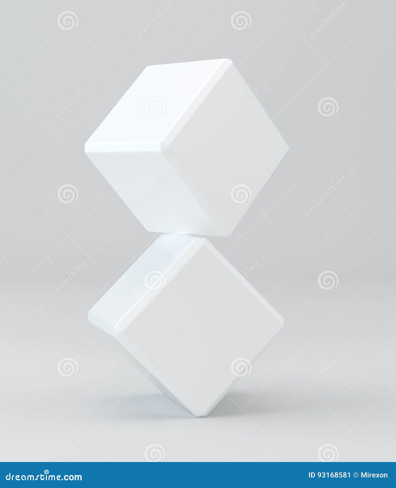 Boxes Stacked Building Concept on Background with Reflection. 3d ...