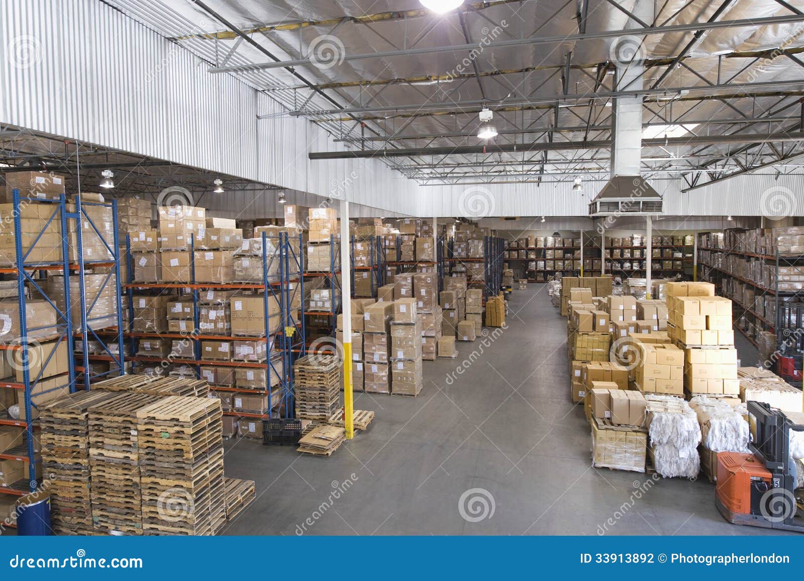 Boxes Stacked in Warehouse stock photo. Image of package - 33913892