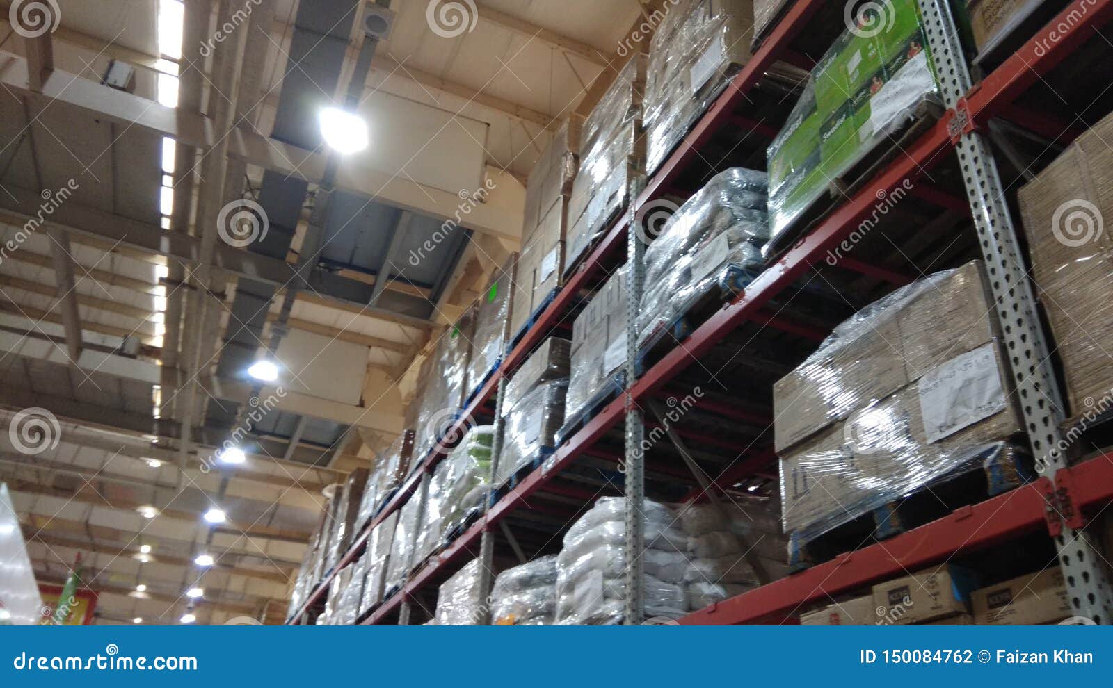 Stack at warehouse stock photo. Image of facility, industry - 150084762