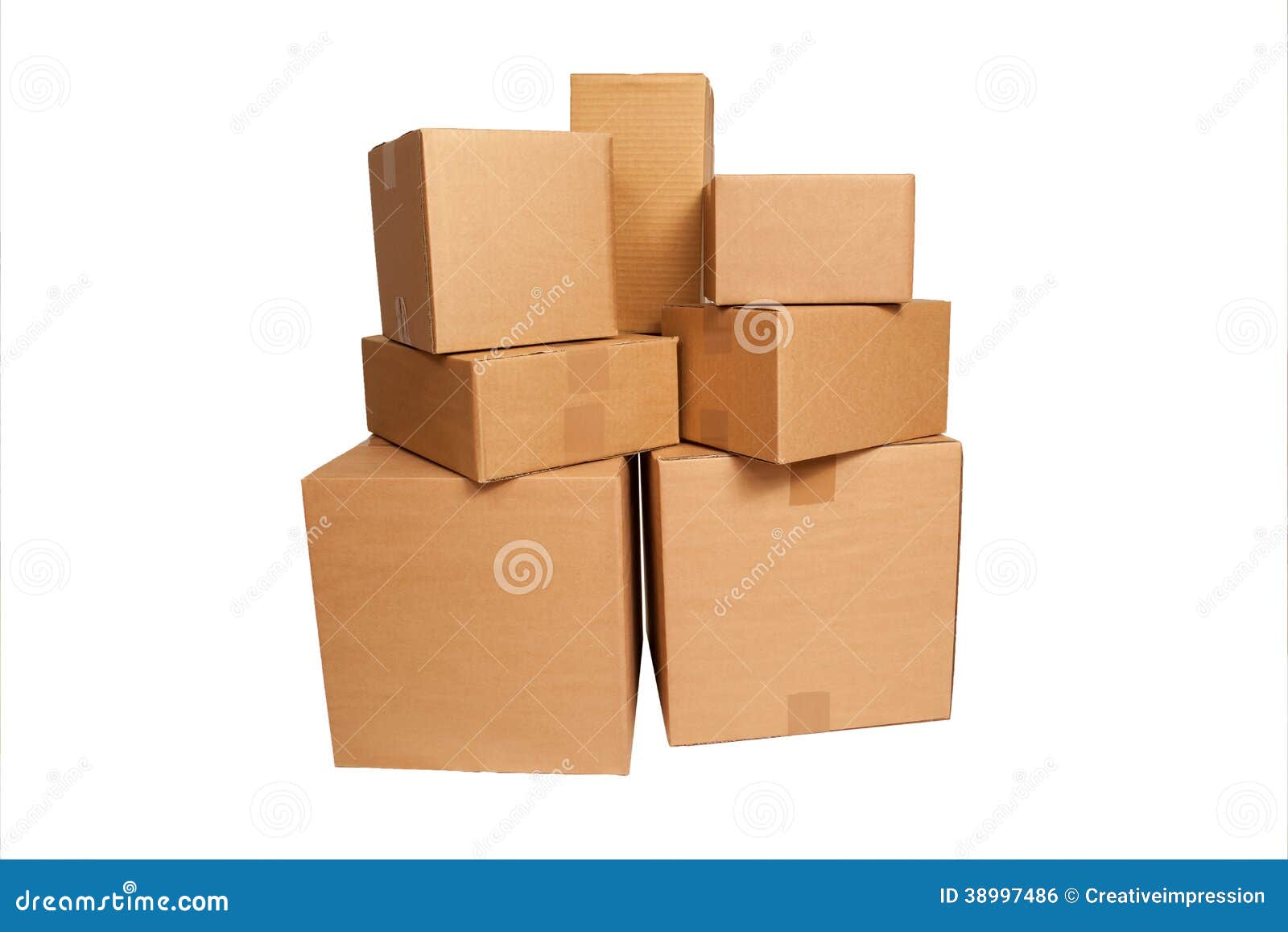 Boxes stacked stock photo. Image of office, mail, packer - 38997486