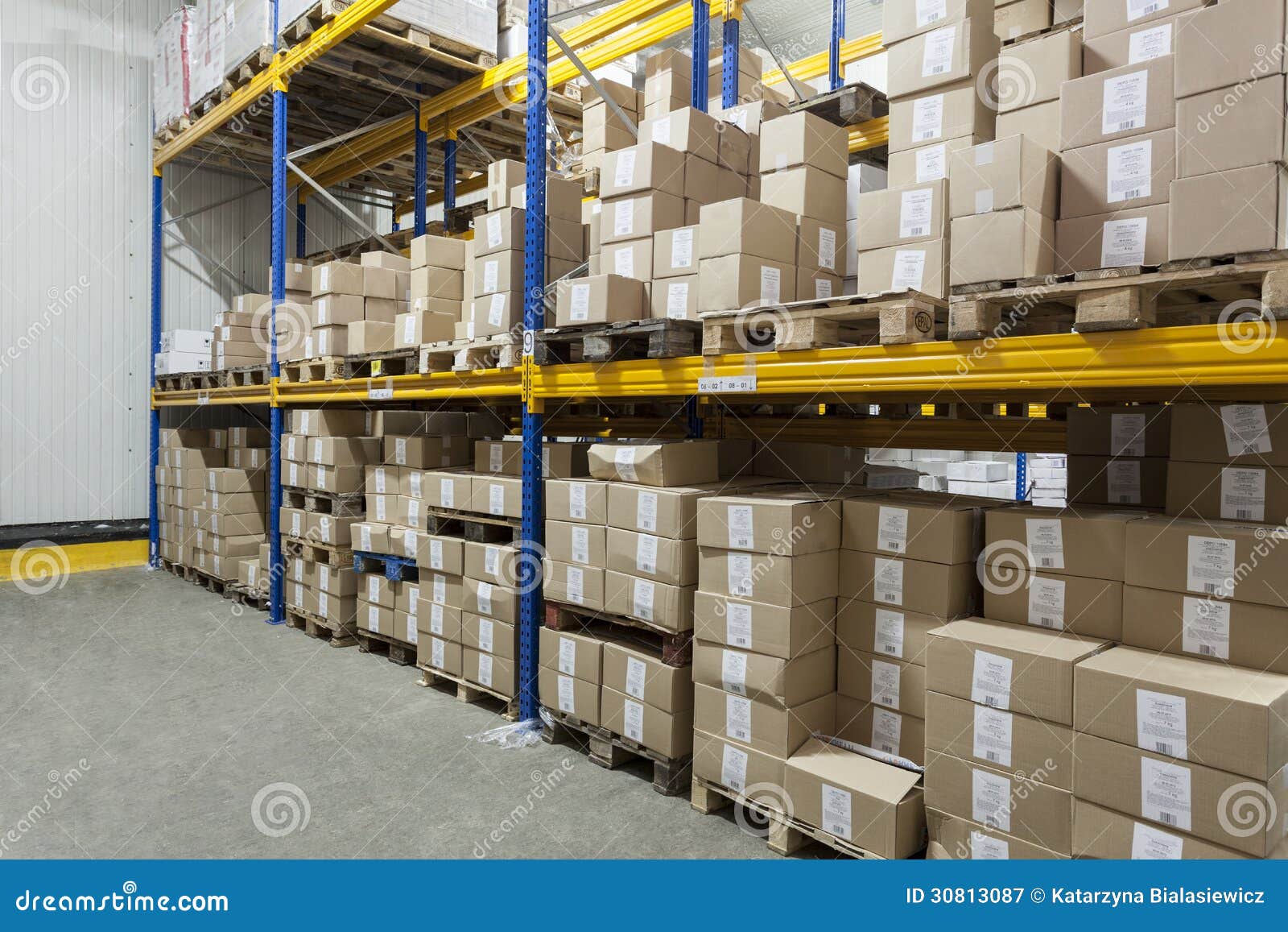 Boxes on a stillage stock image. Image of industrial - 30813087