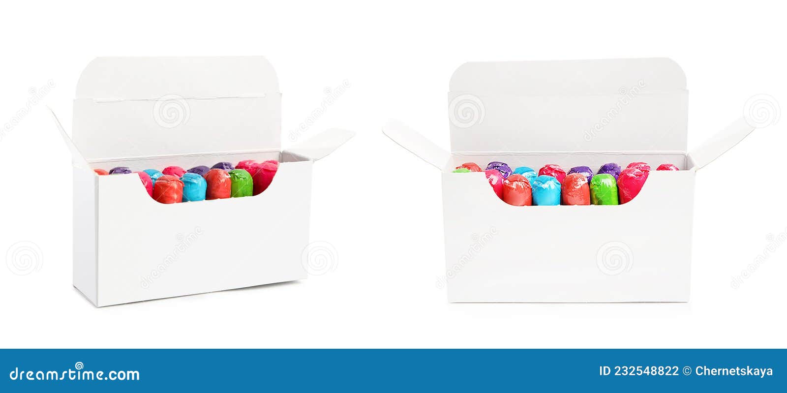 Boxes of Tampons on White Background, Collage. Banner Design Stock ...