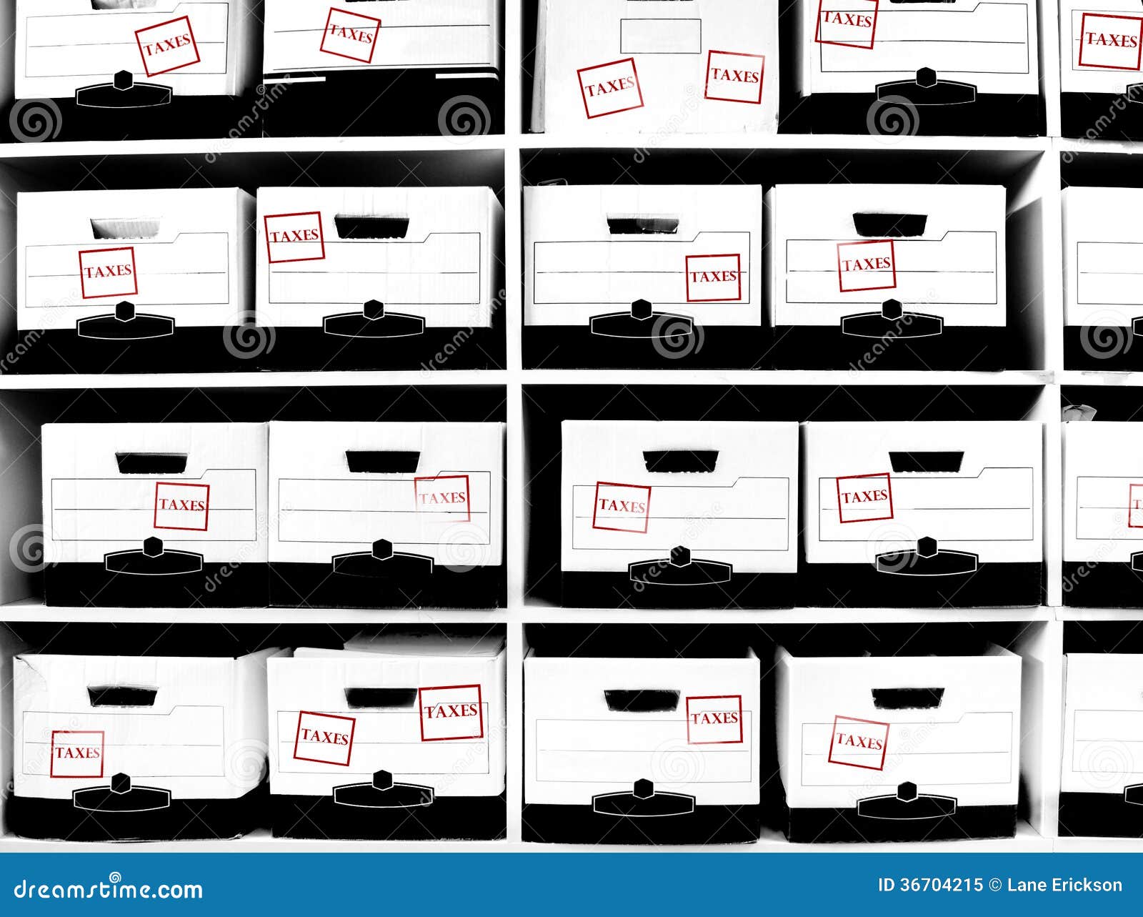 Boxes of Tax Documents stock image. Image of mess, stack - 36704215