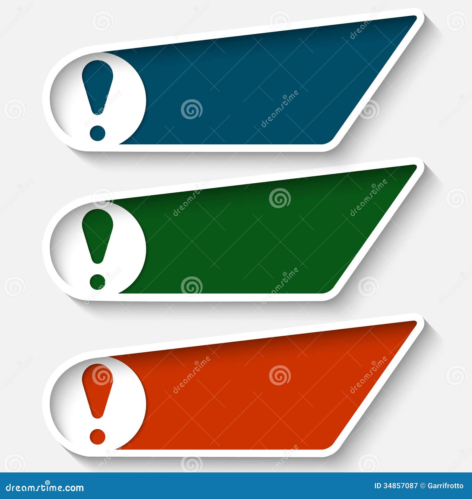 Boxes for Text and Exclamation Mark Stock Vector - Illustration of ...